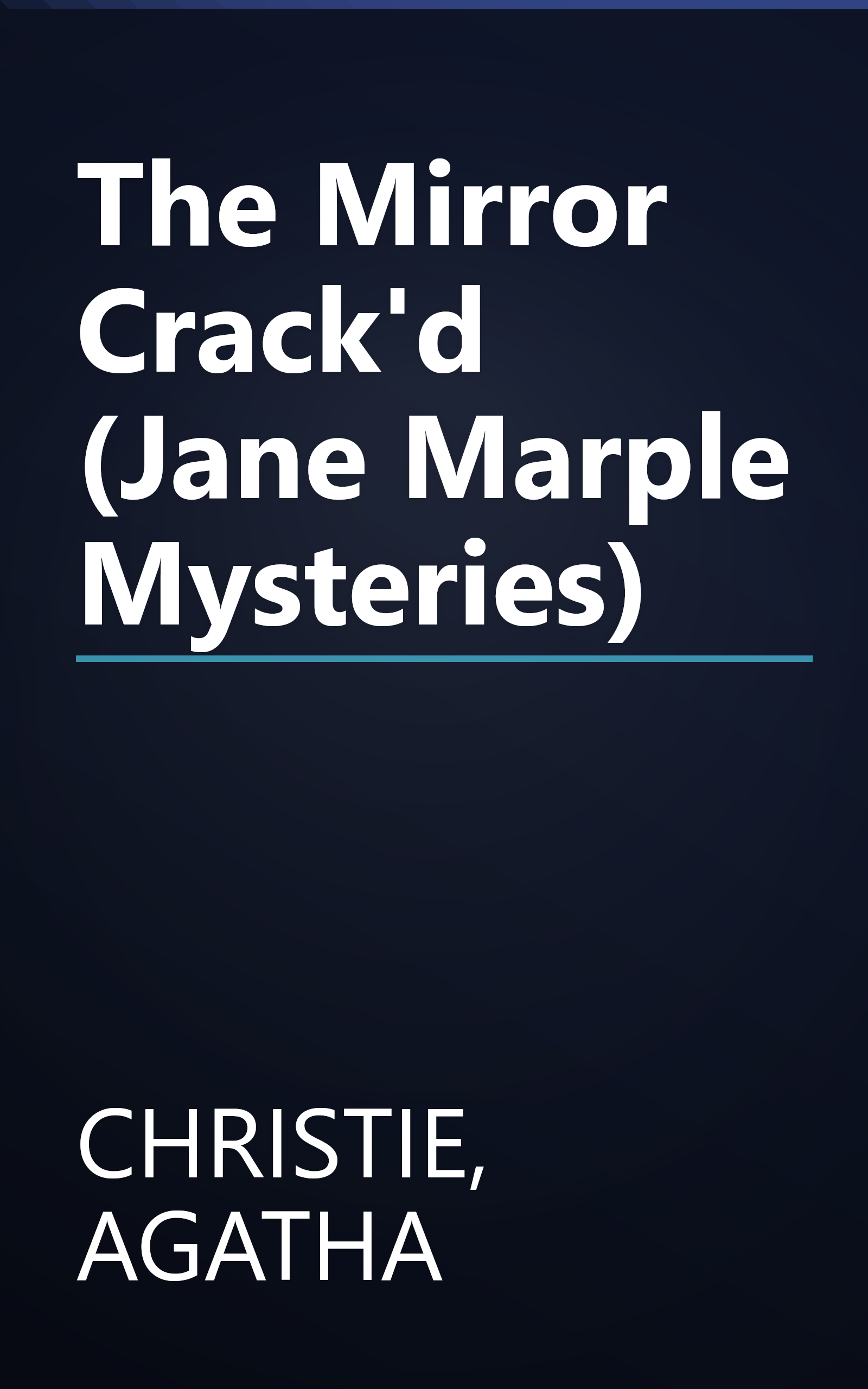 The Mirror Crack'd (Jane Marple Mysteries) book cover