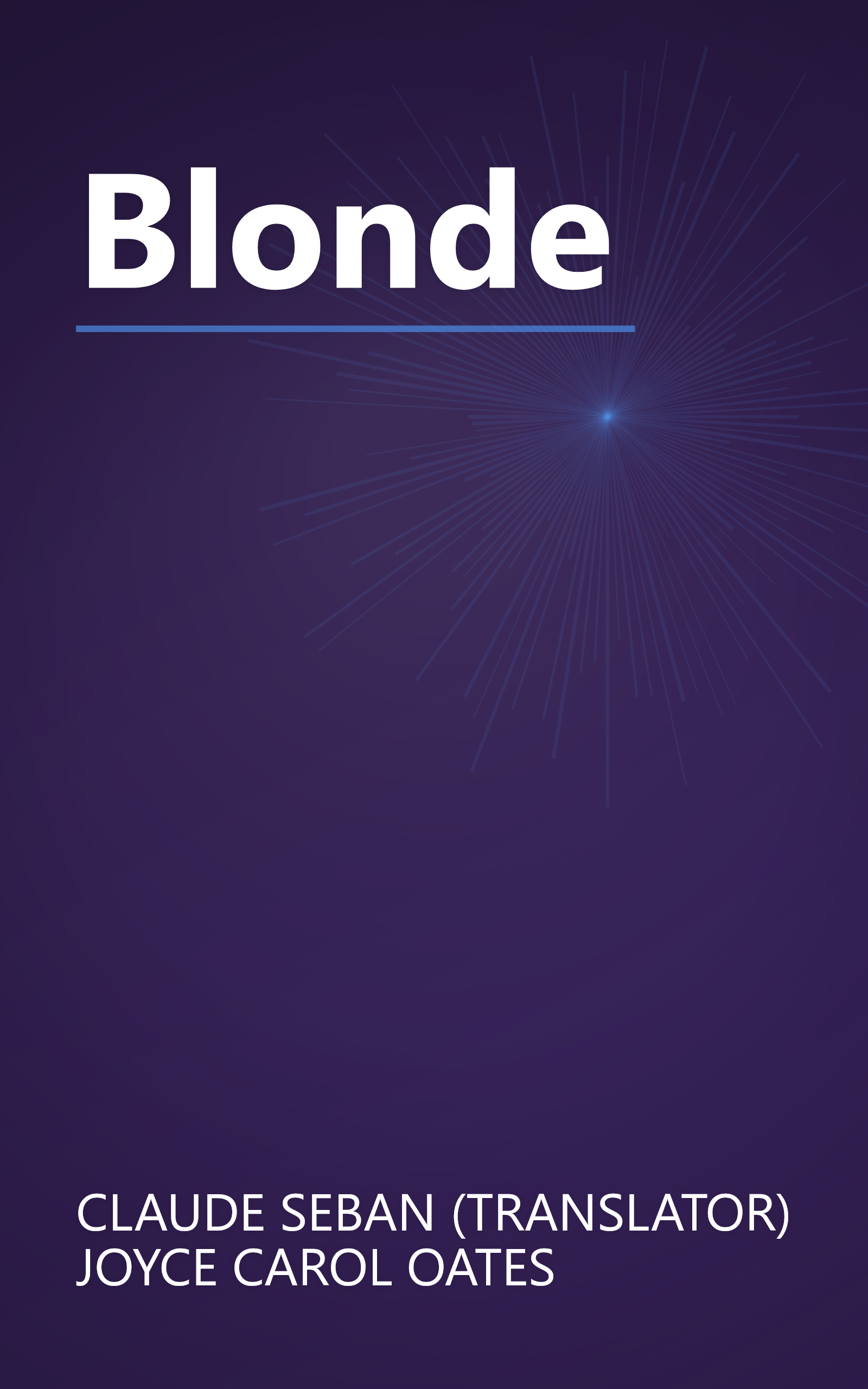 Blonde book cover