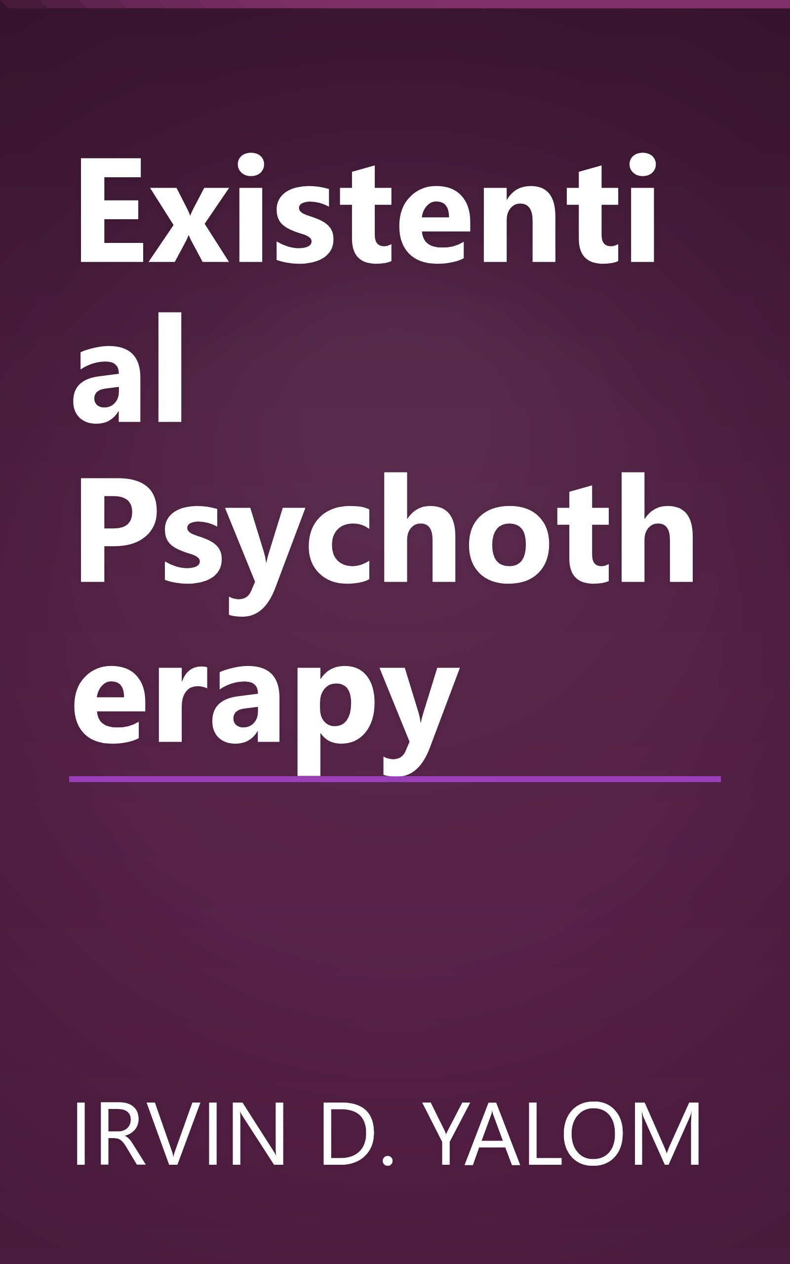 Existential Psychotherapy book cover