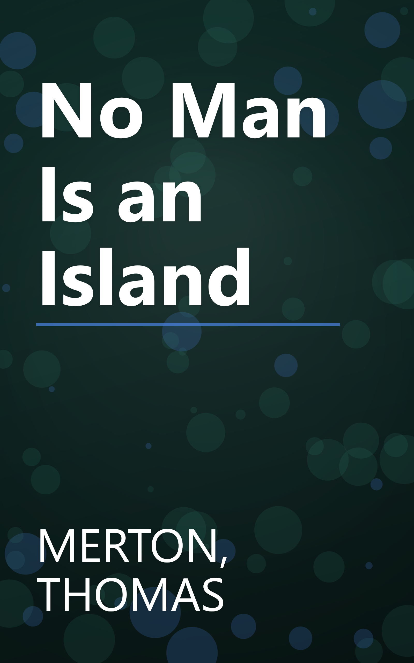 No Man Is an Island book cover