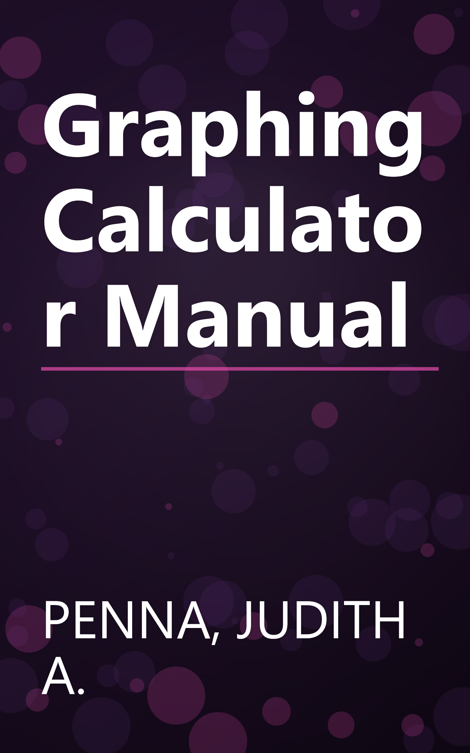 Graphing Calculator Manual book cover