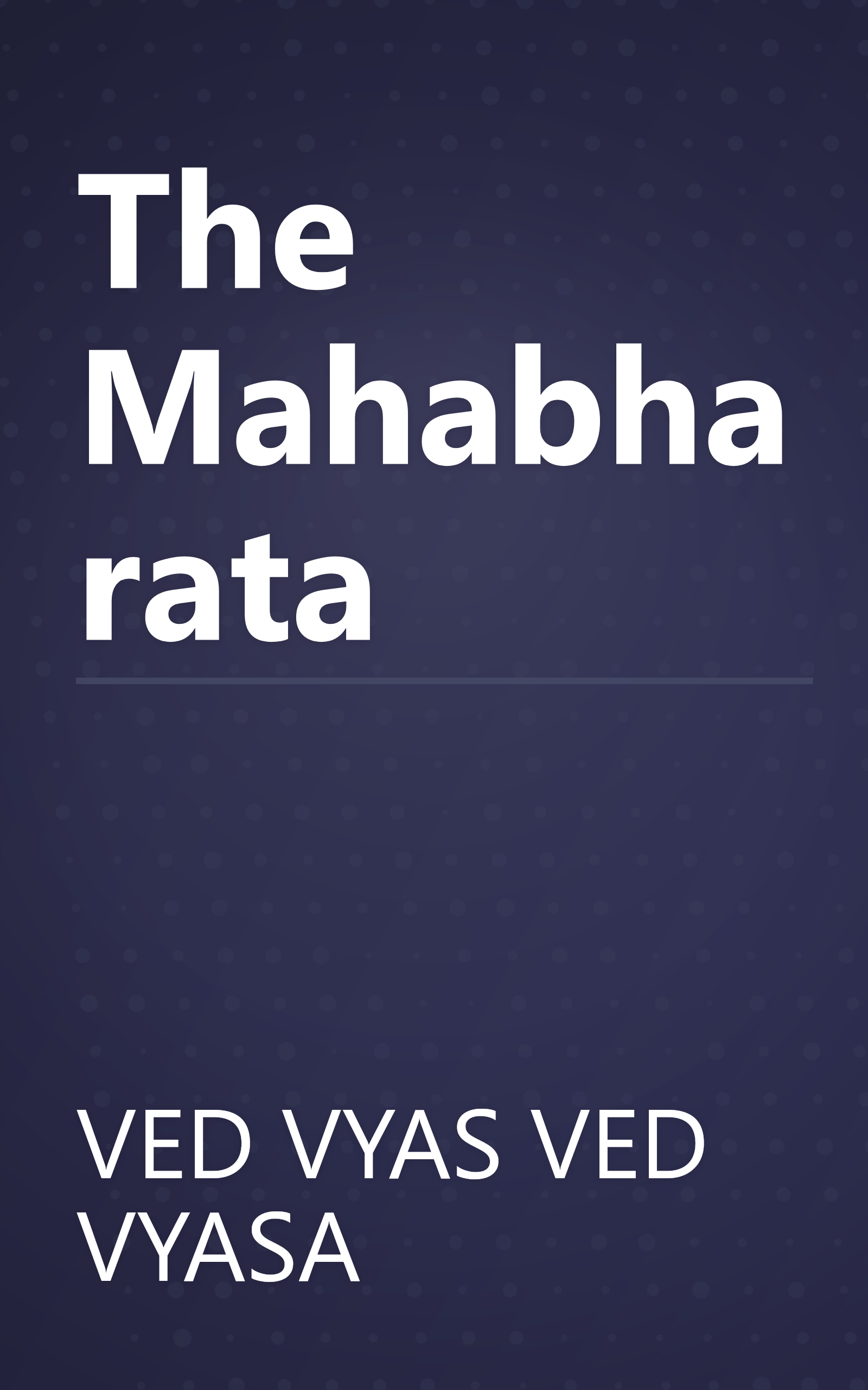 The Mahabharata book cover