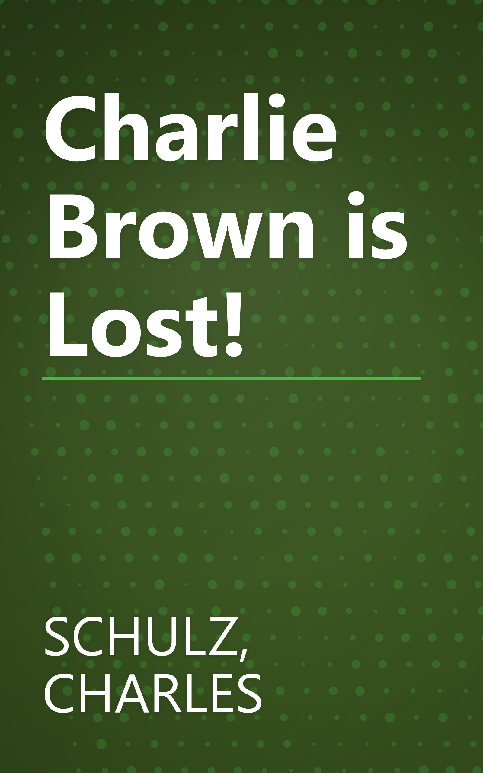 Charlie Brown is Lost! book cover