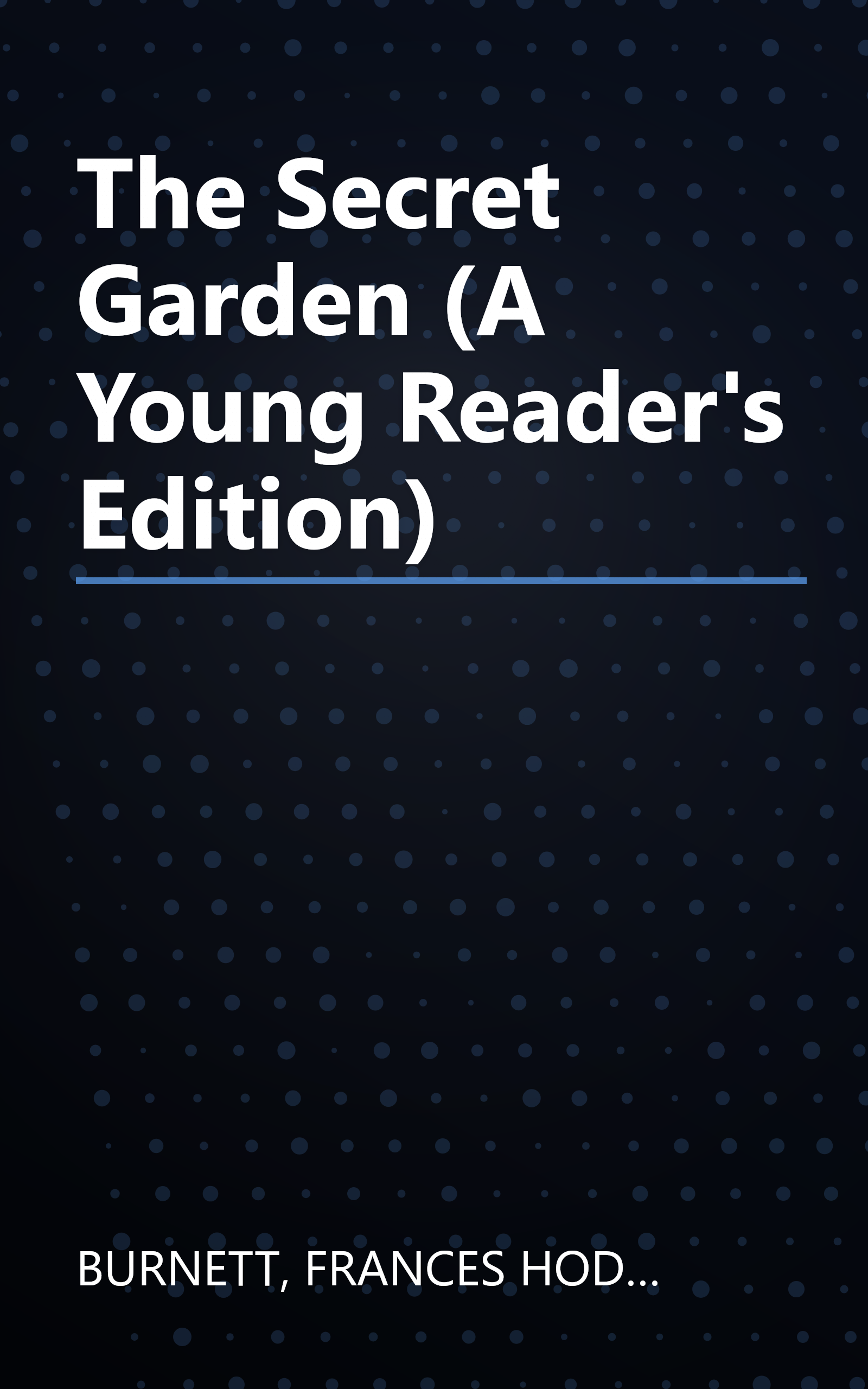 The Secret Garden (A Young Reader's Edition) book cover
