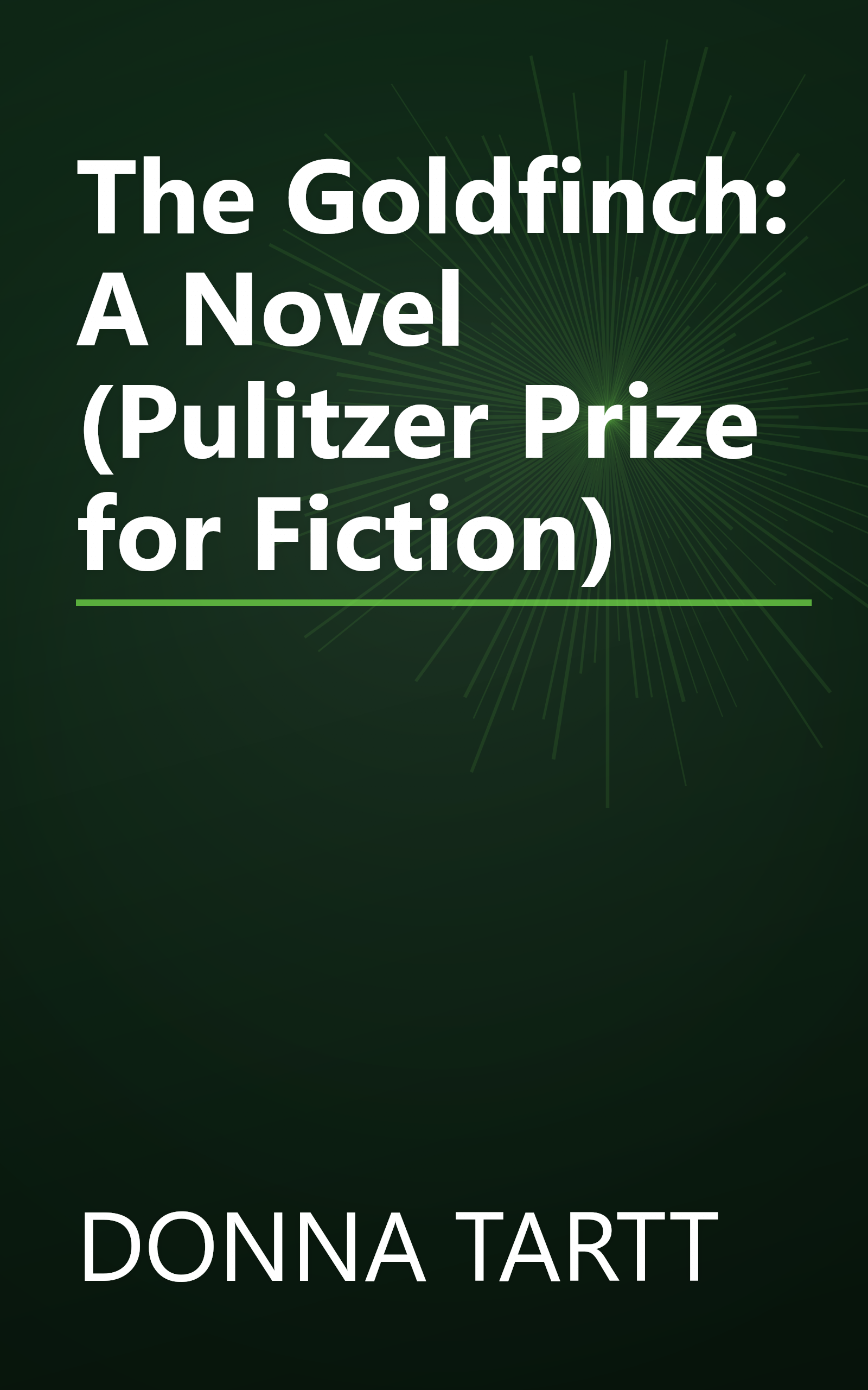 The Goldfinch: A Novel (Pulitzer Prize for Fiction) book cover