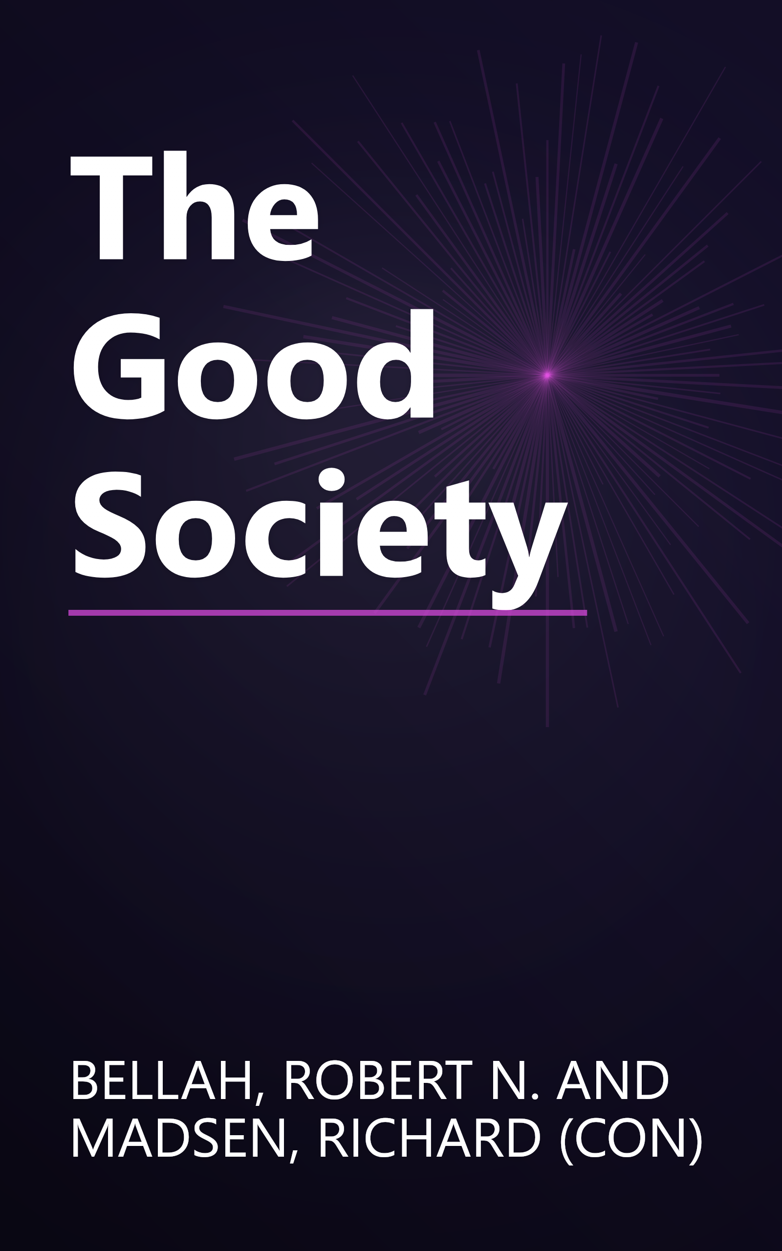 The Good Society book cover