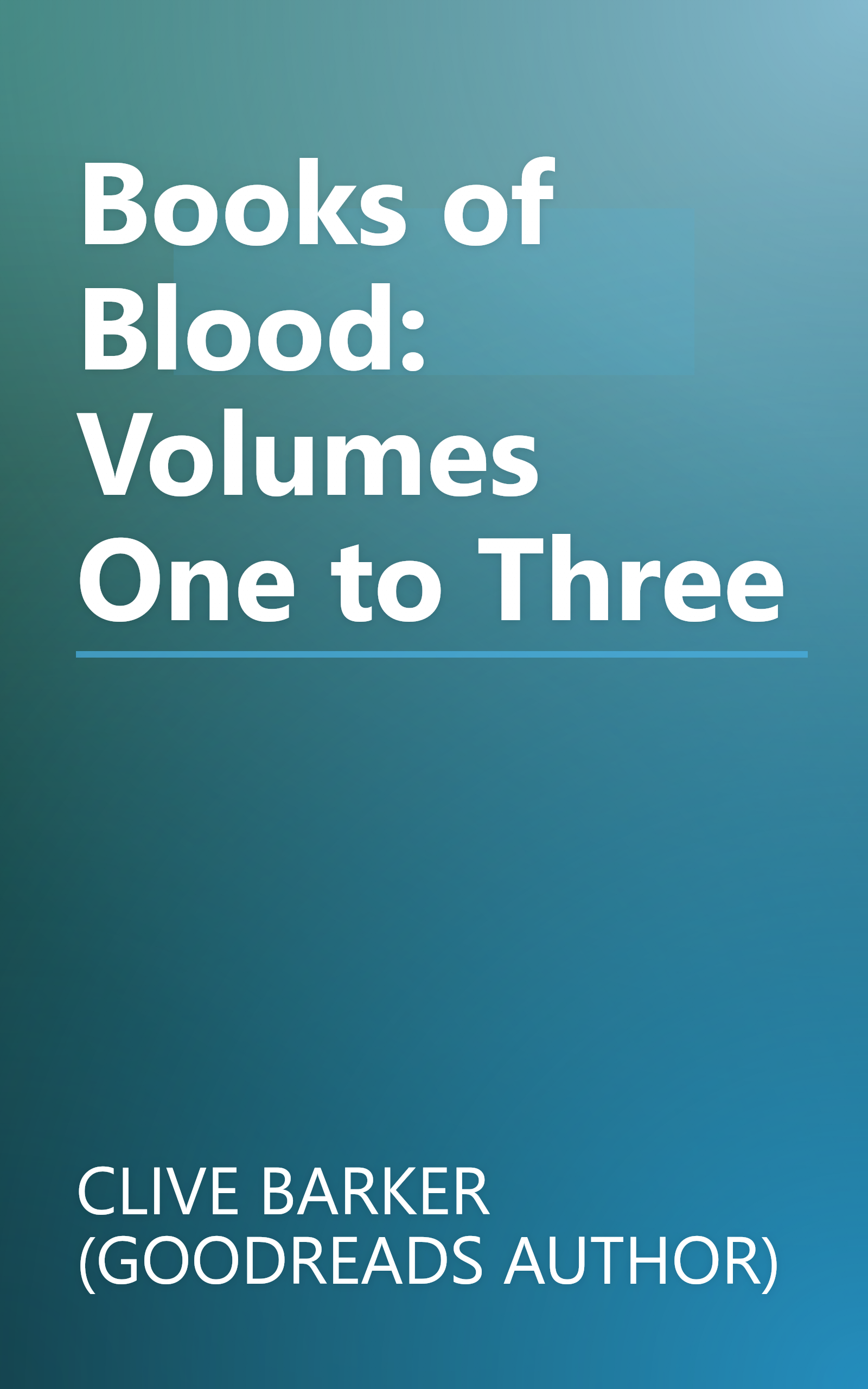 Books of Blood: Volumes One to Three book cover