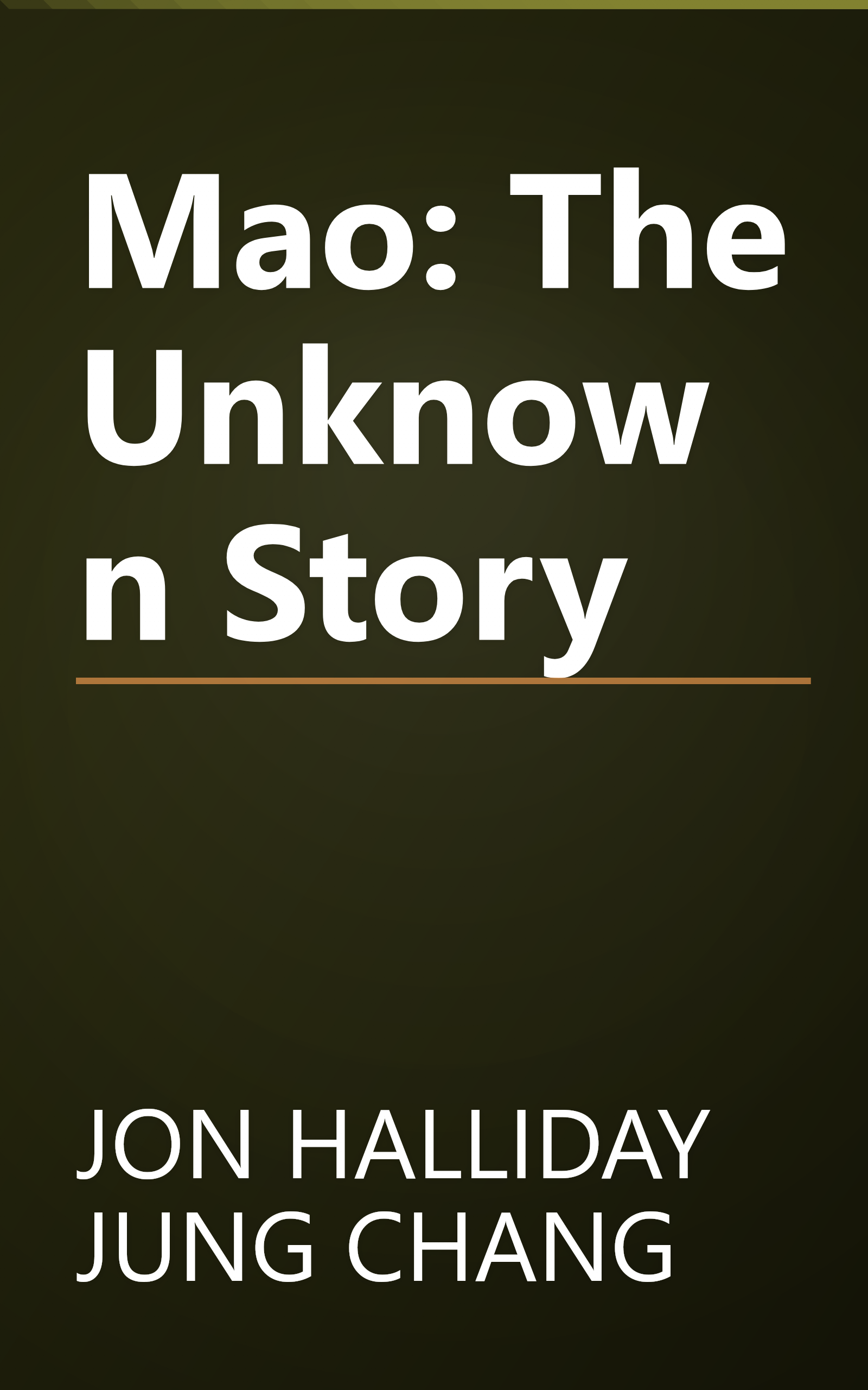 Mao: The Unknown Story book cover