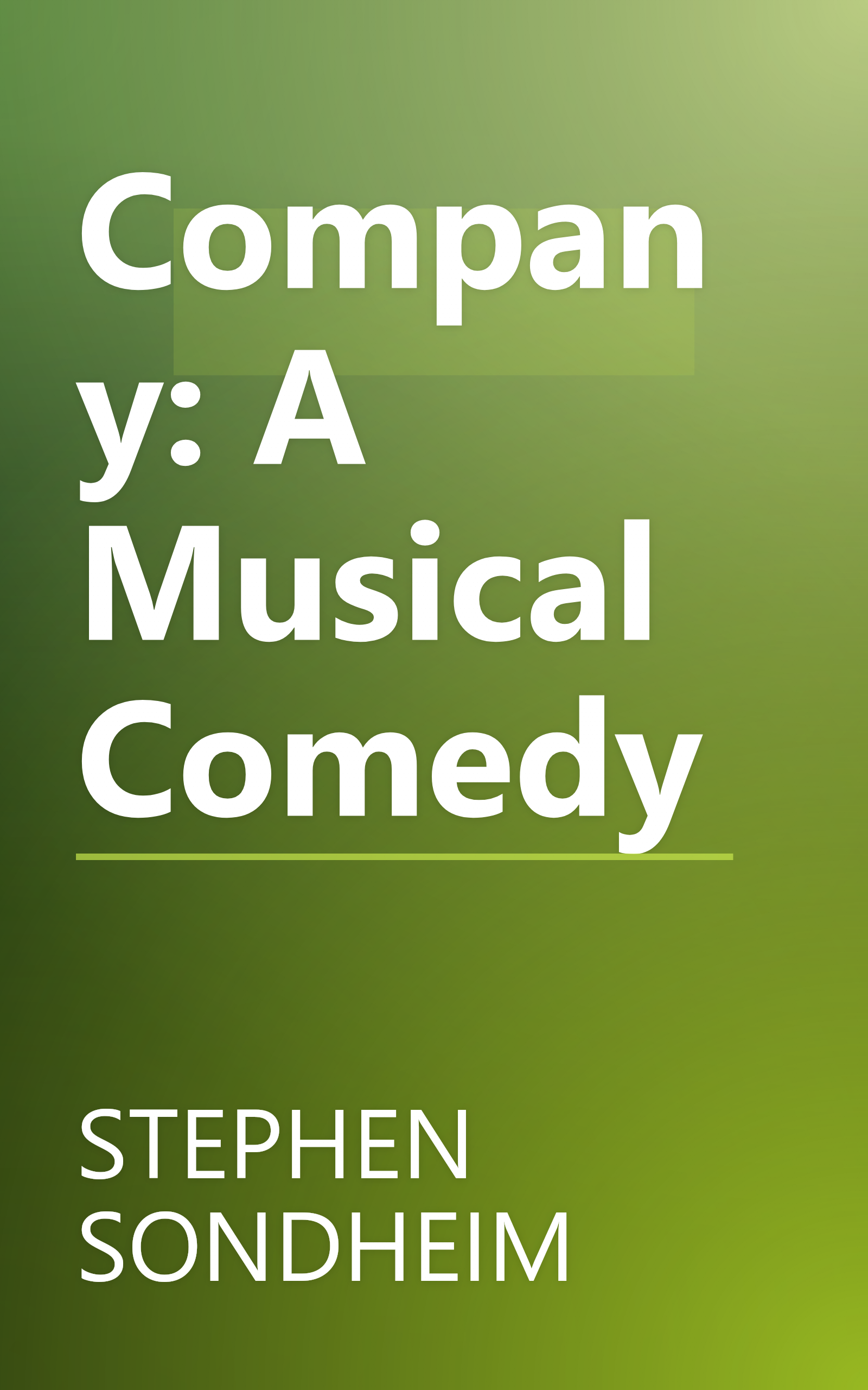 Company: A Musical Comedy book cover
