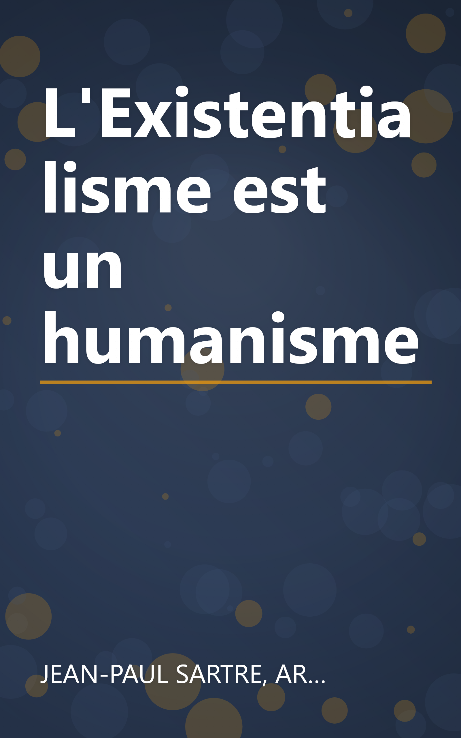 L'Existentialisme est un humanisme book cover