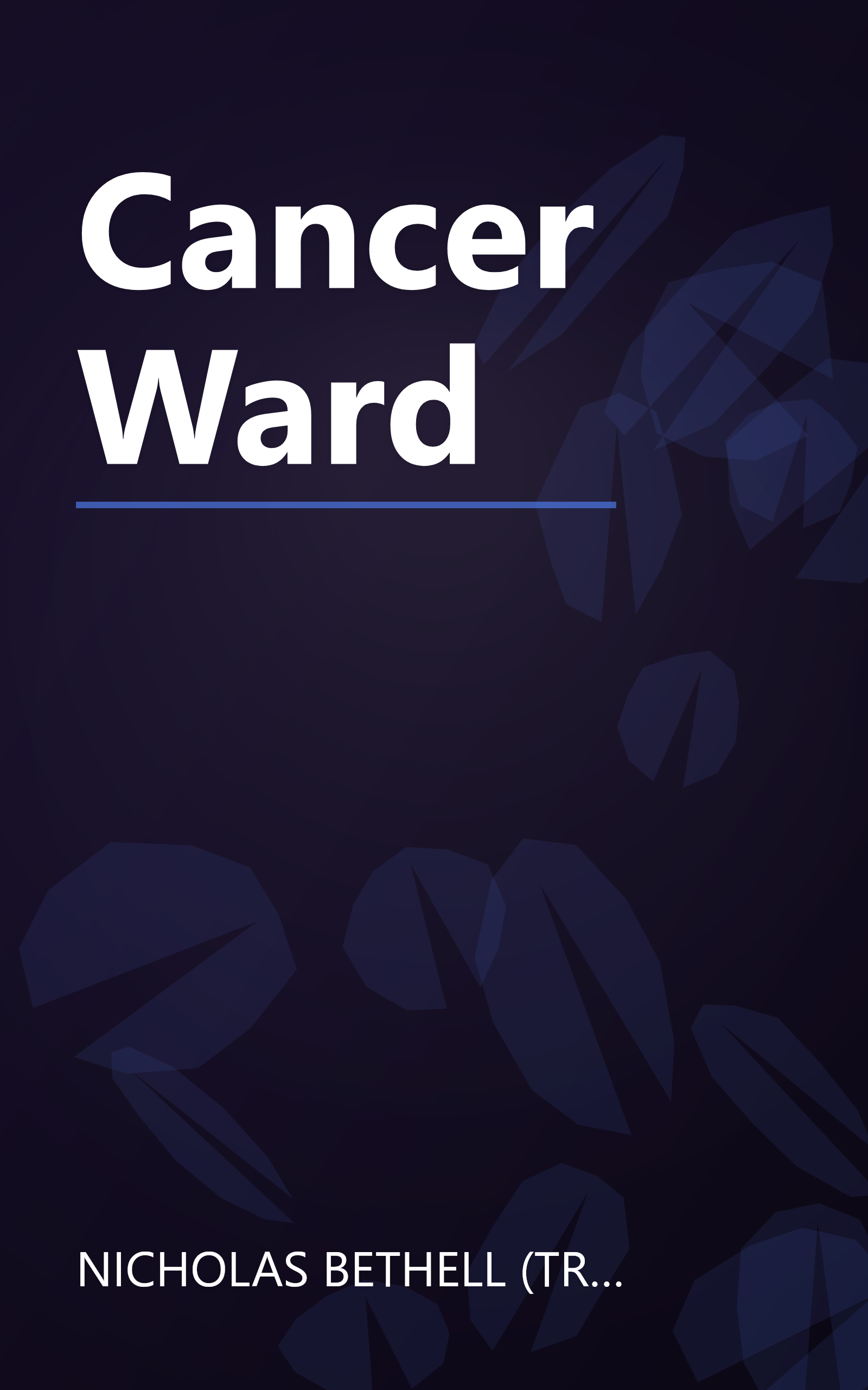 Cancer Ward book cover