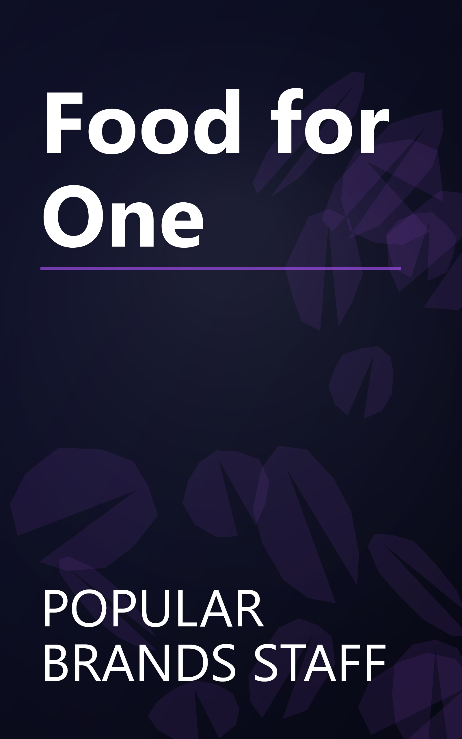 Food for One book cover