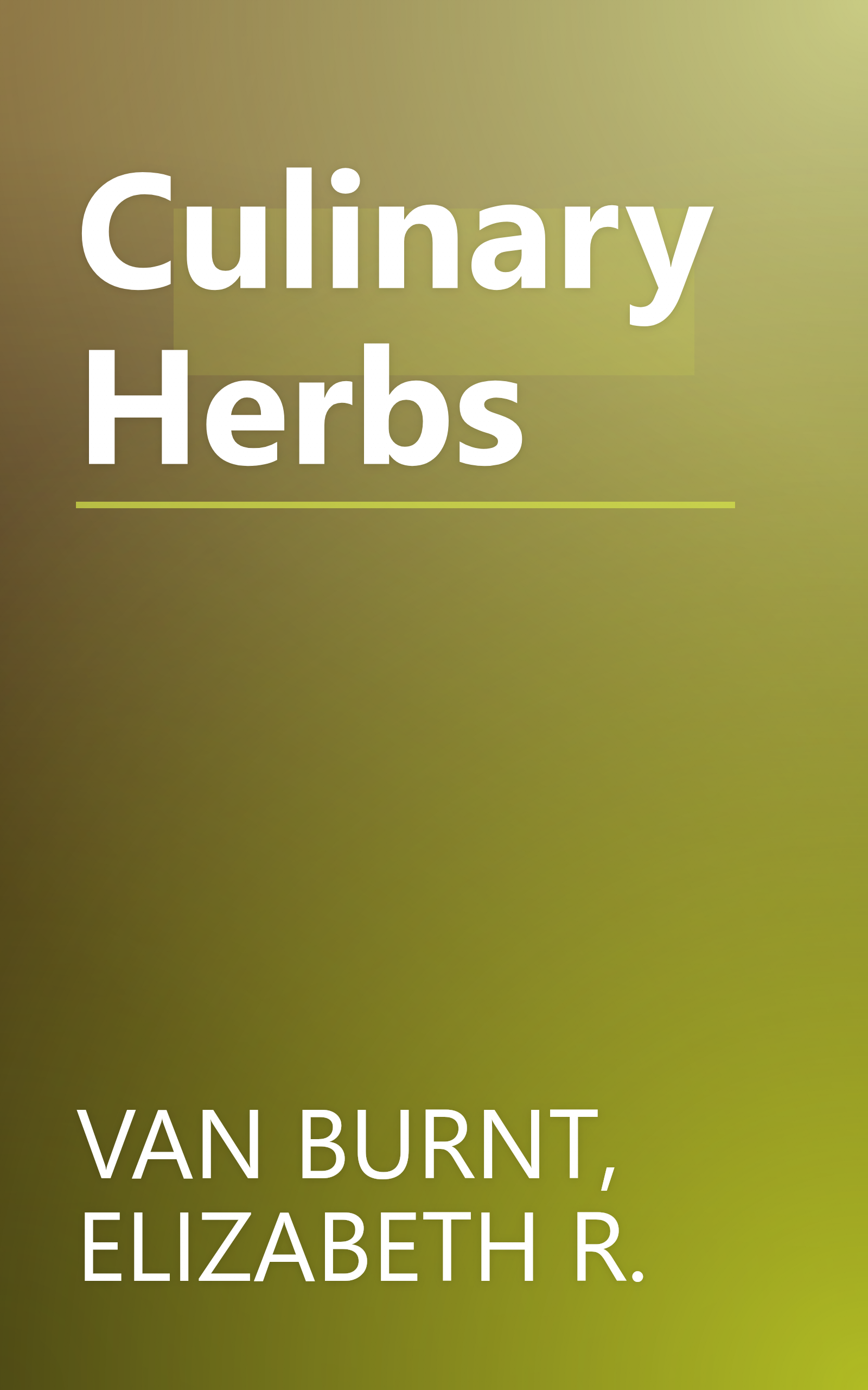 Culinary Herbs book cover