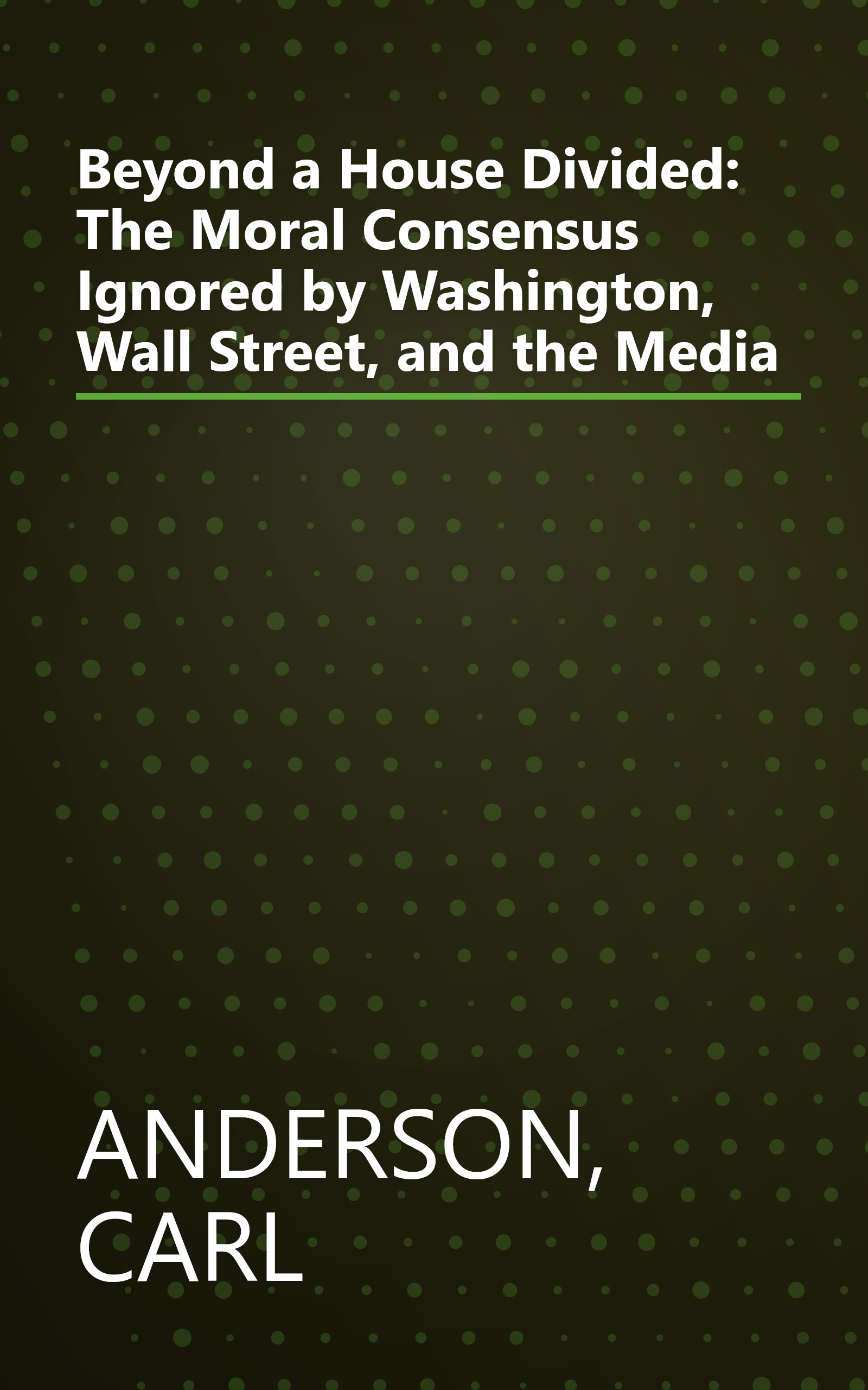 Beyond a House Divided: The Moral Consensus Ignored by Washington, Wall Street, and the Media book cover
