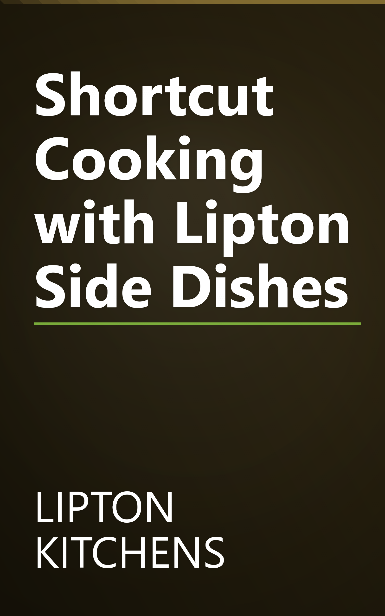 Shortcut Cooking with Lipton Side Dishes book cover