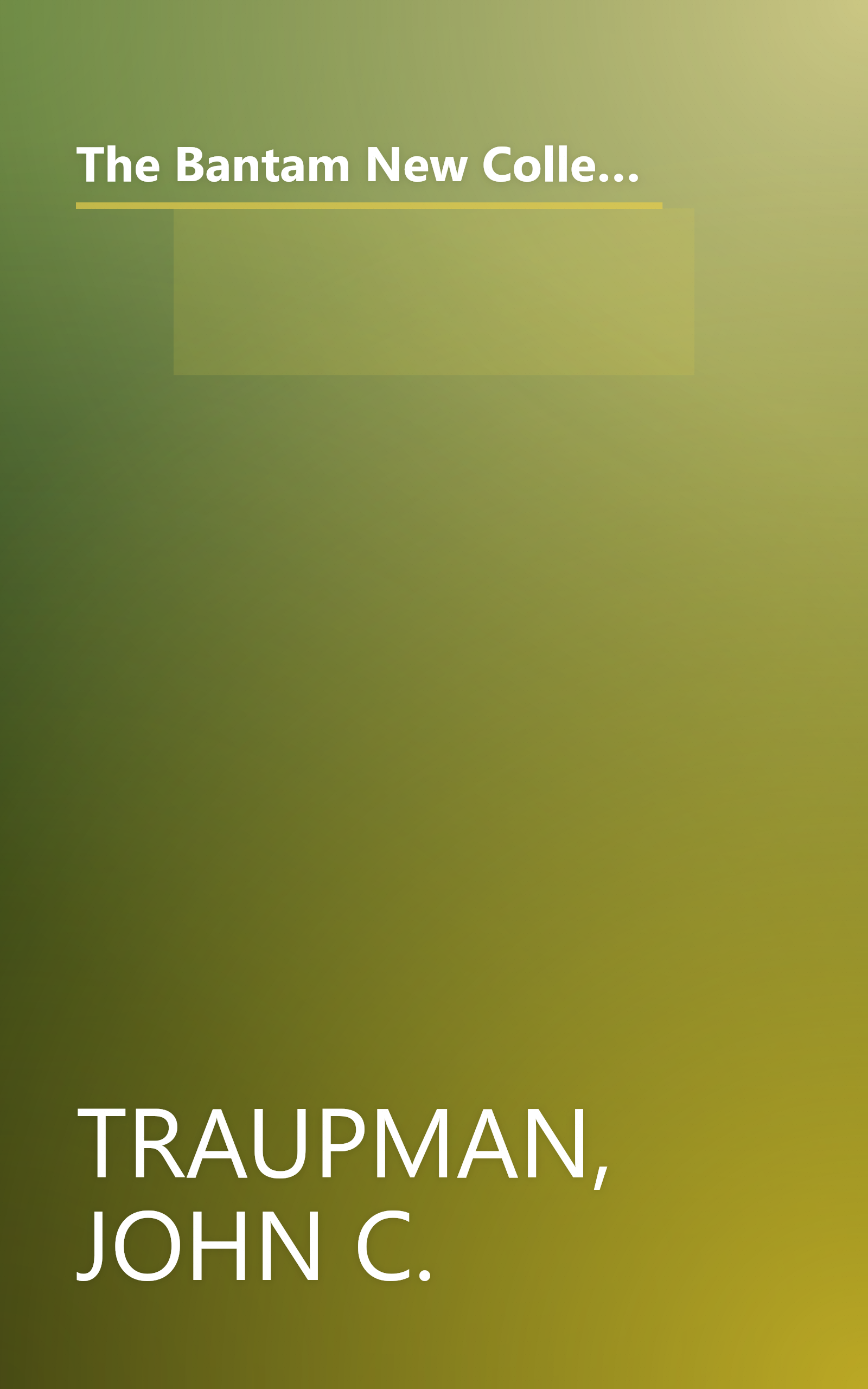 The Bantam New College German & English Dictionary (Bantam New College Dictionary Series) (English and German Edition) book cover