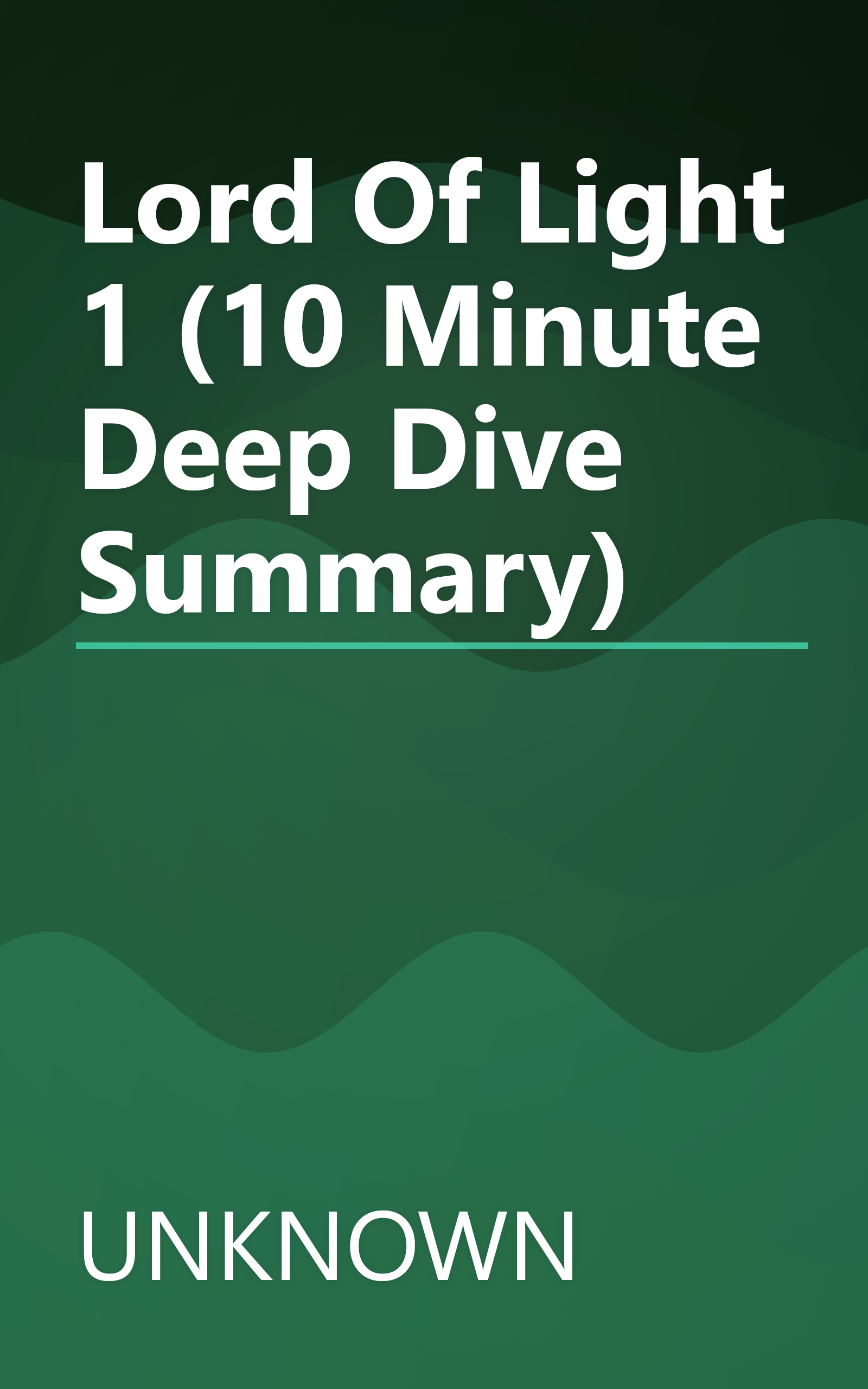 Lord Of Light 1 (10 Minute   Deep Dive Summary) book cover