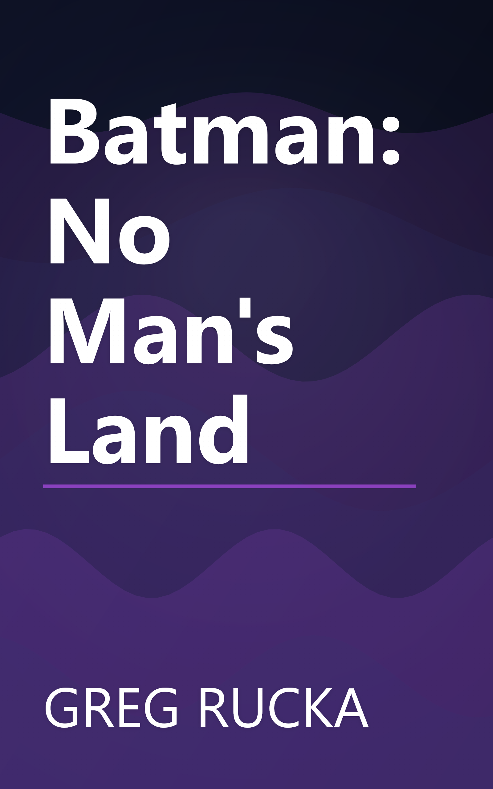 Batman: No Man's Land book cover