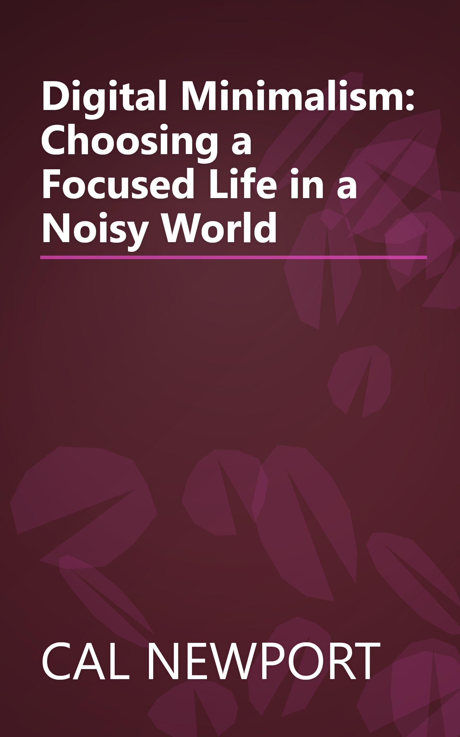 Digital Minimalism: Choosing a Focused Life in a Noisy World book cover
