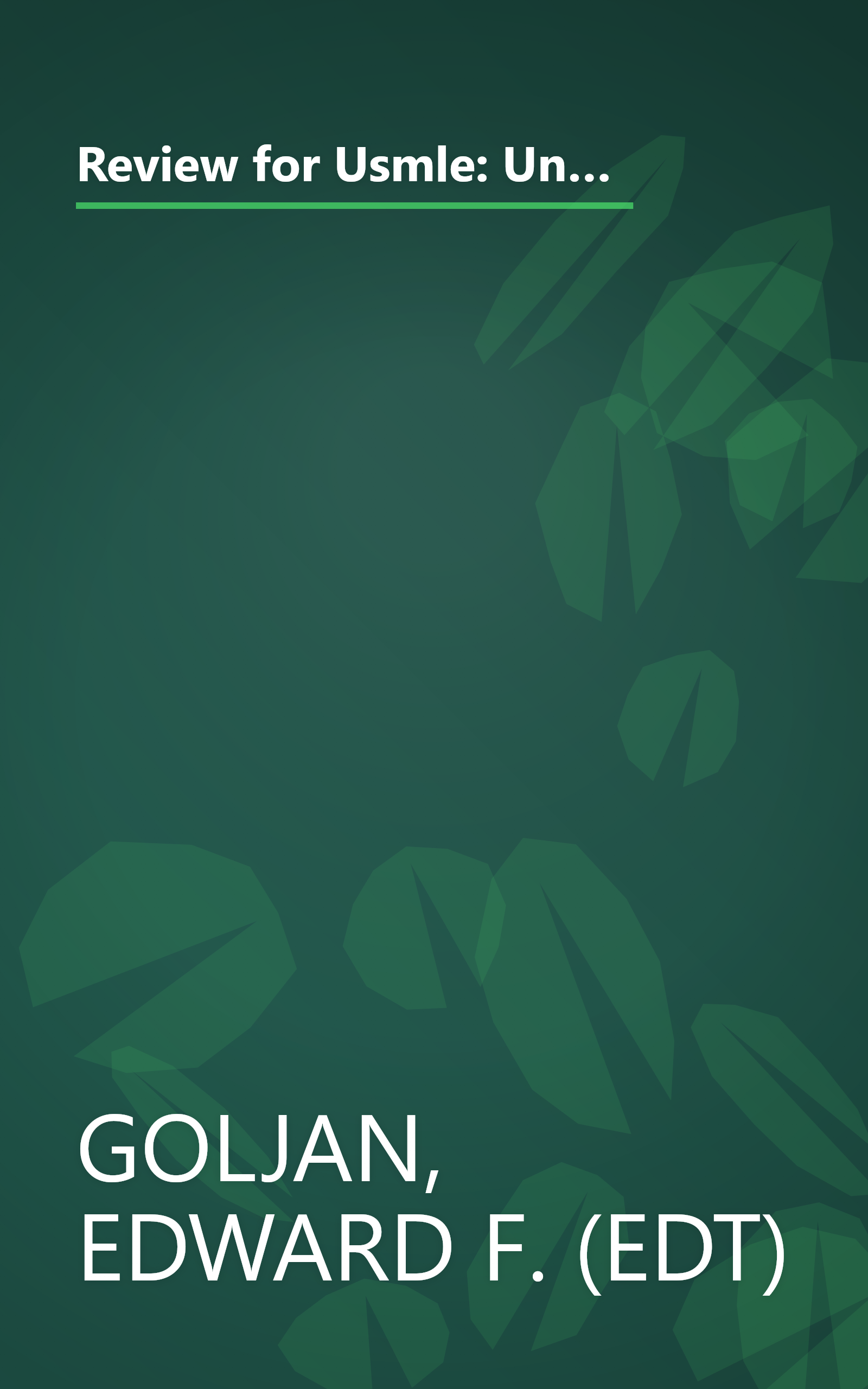 Review for Usmle: United States Medical Licensing Examination, Step 2 (The National Medical Series for Independent Study) book cover