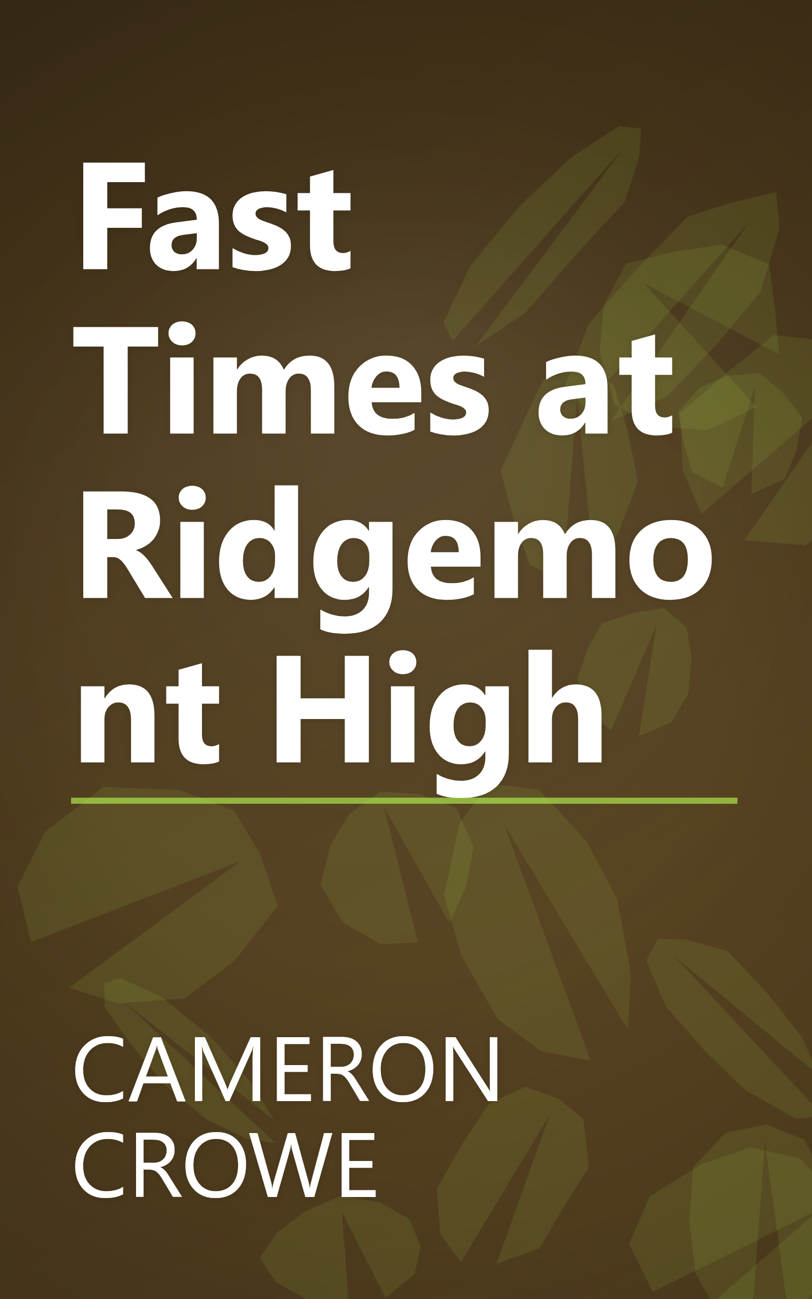 Fast Times at Ridgemont High book cover