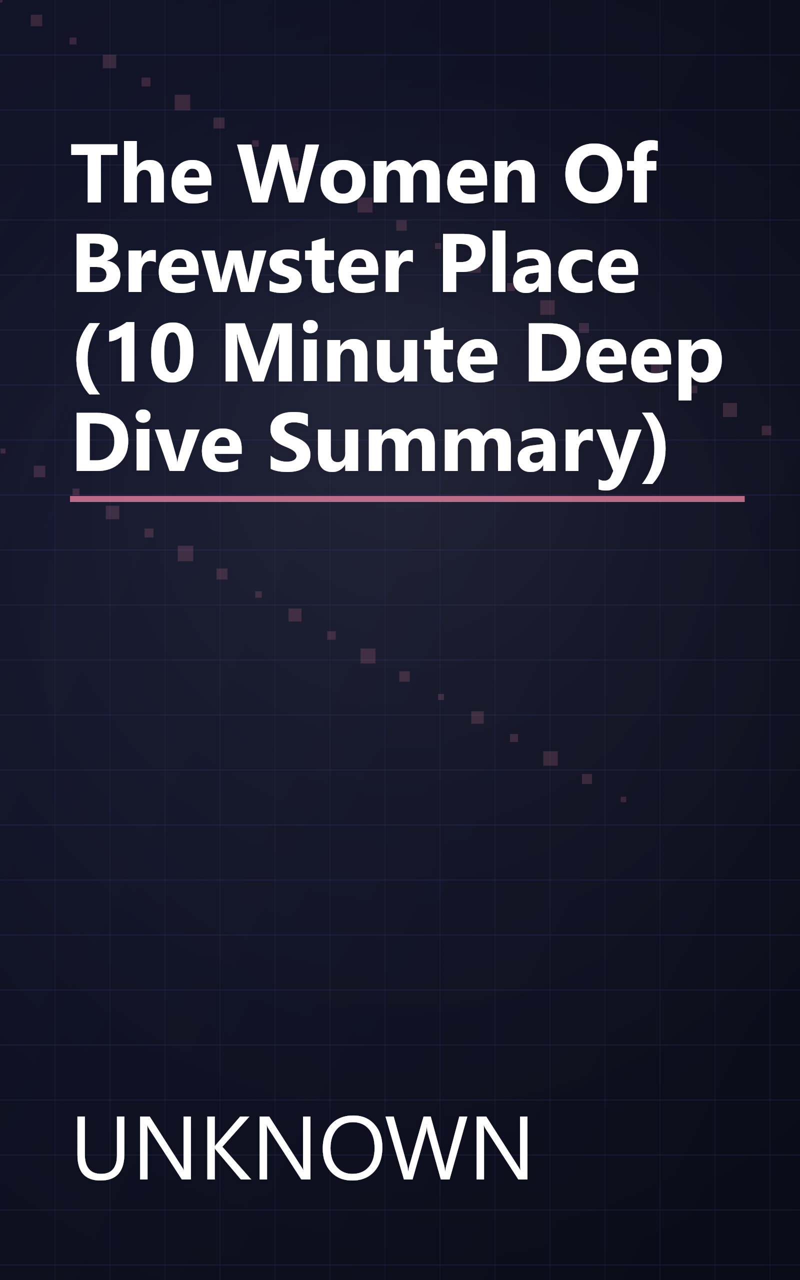 The Women Of Brewster Place (10 Minute   Deep Dive Summary) book cover