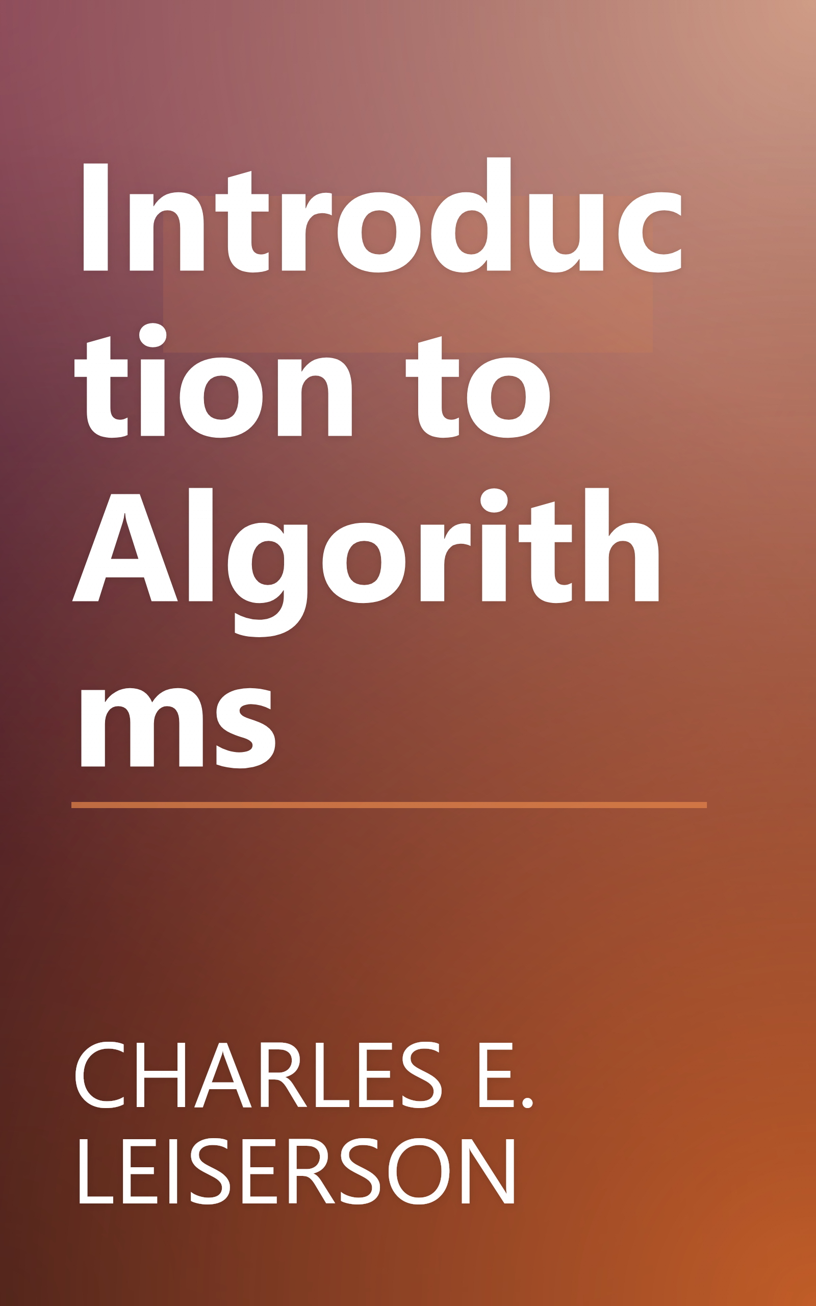 Introduction to Algorithms book cover