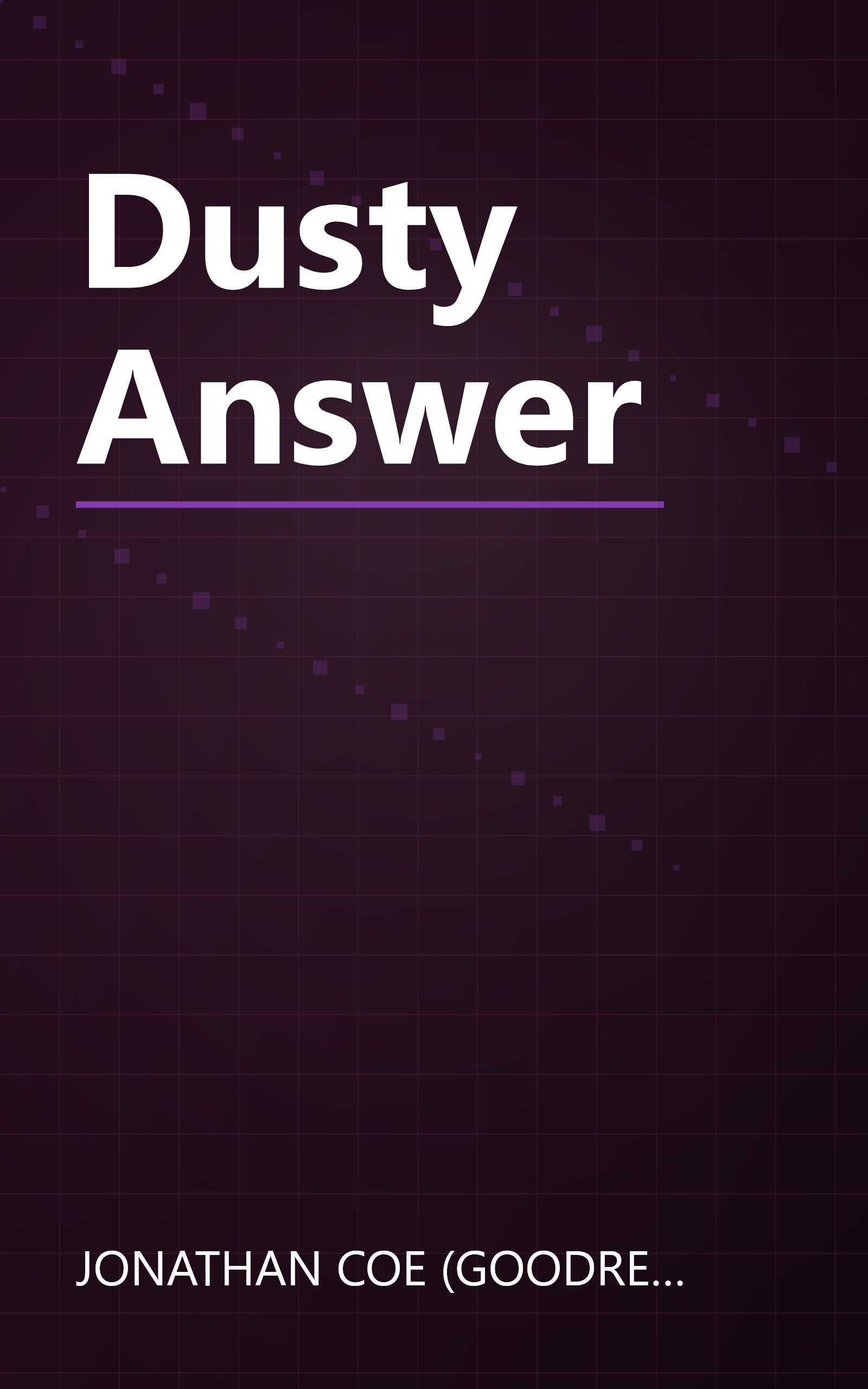 Dusty Answer book cover