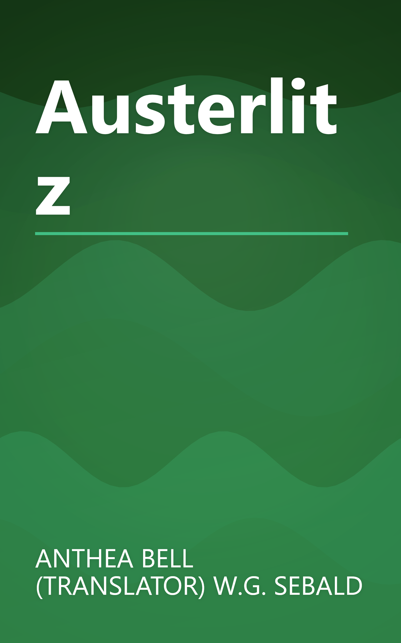 Austerlitz book cover