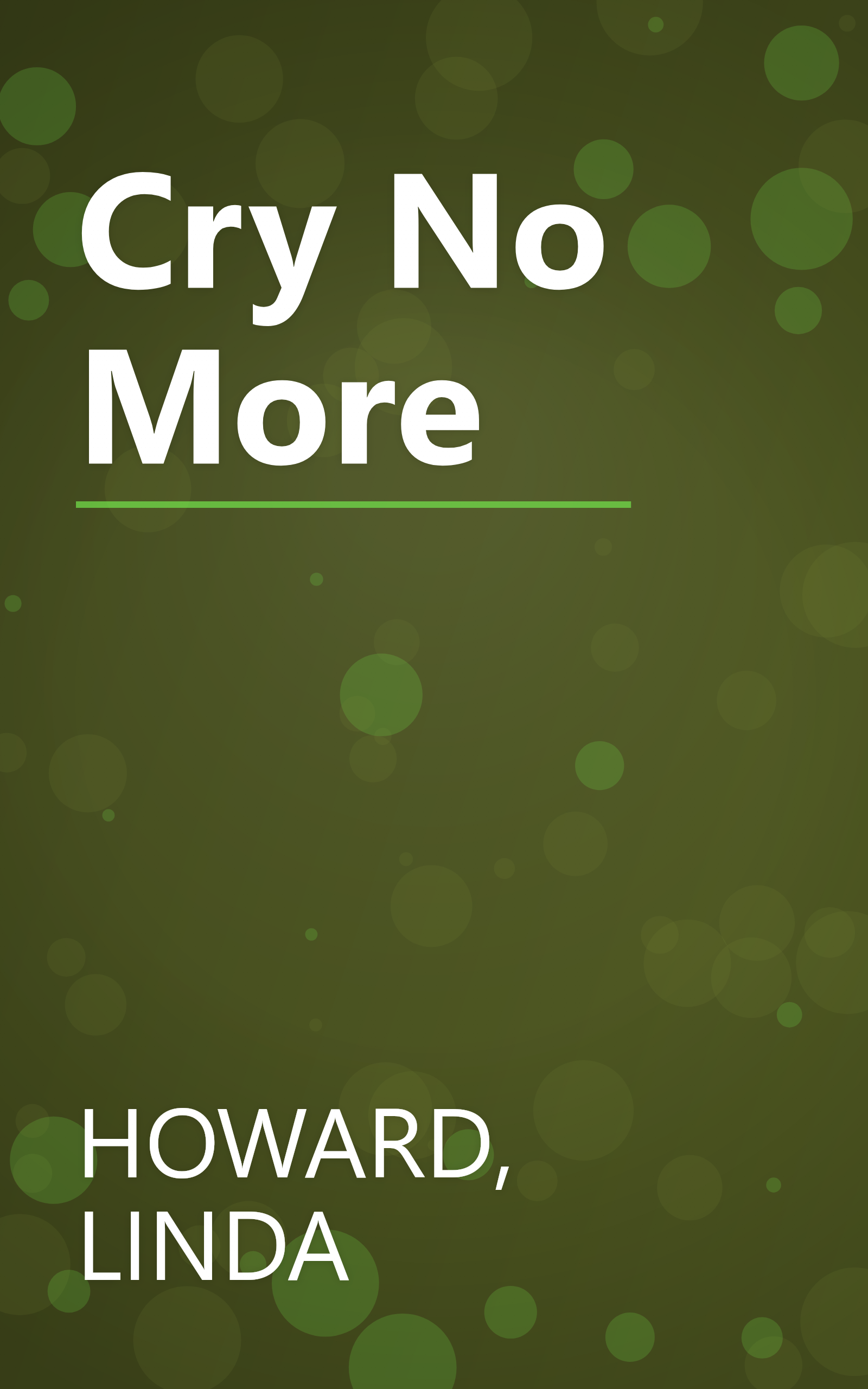 Cry No More book cover