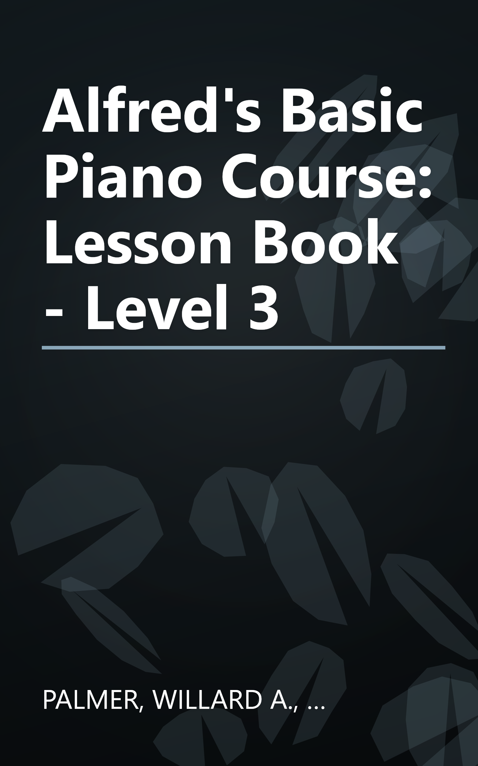 Alfred's Basic Piano Course: Lesson Book - Level 3 book cover