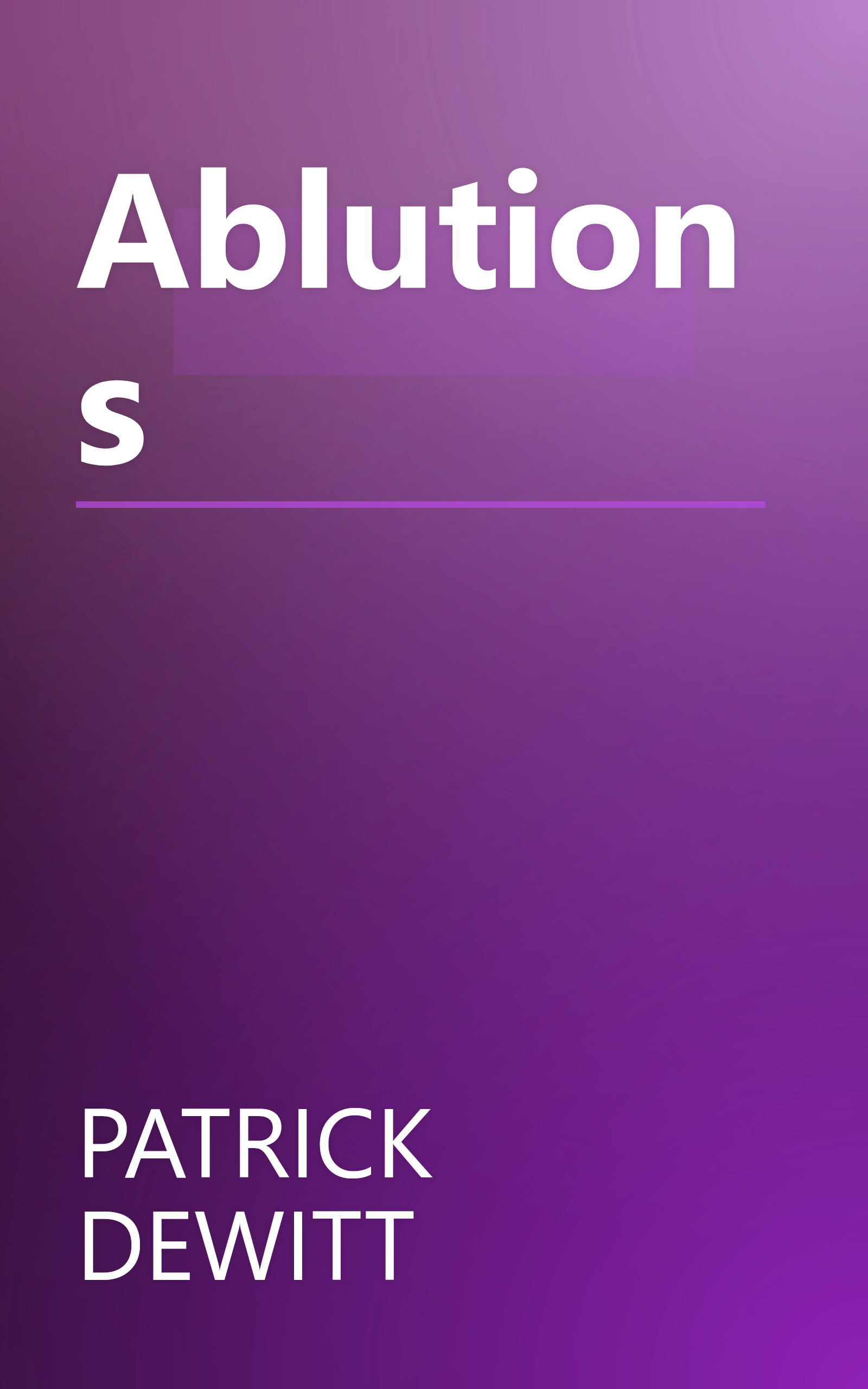 Ablutions book cover