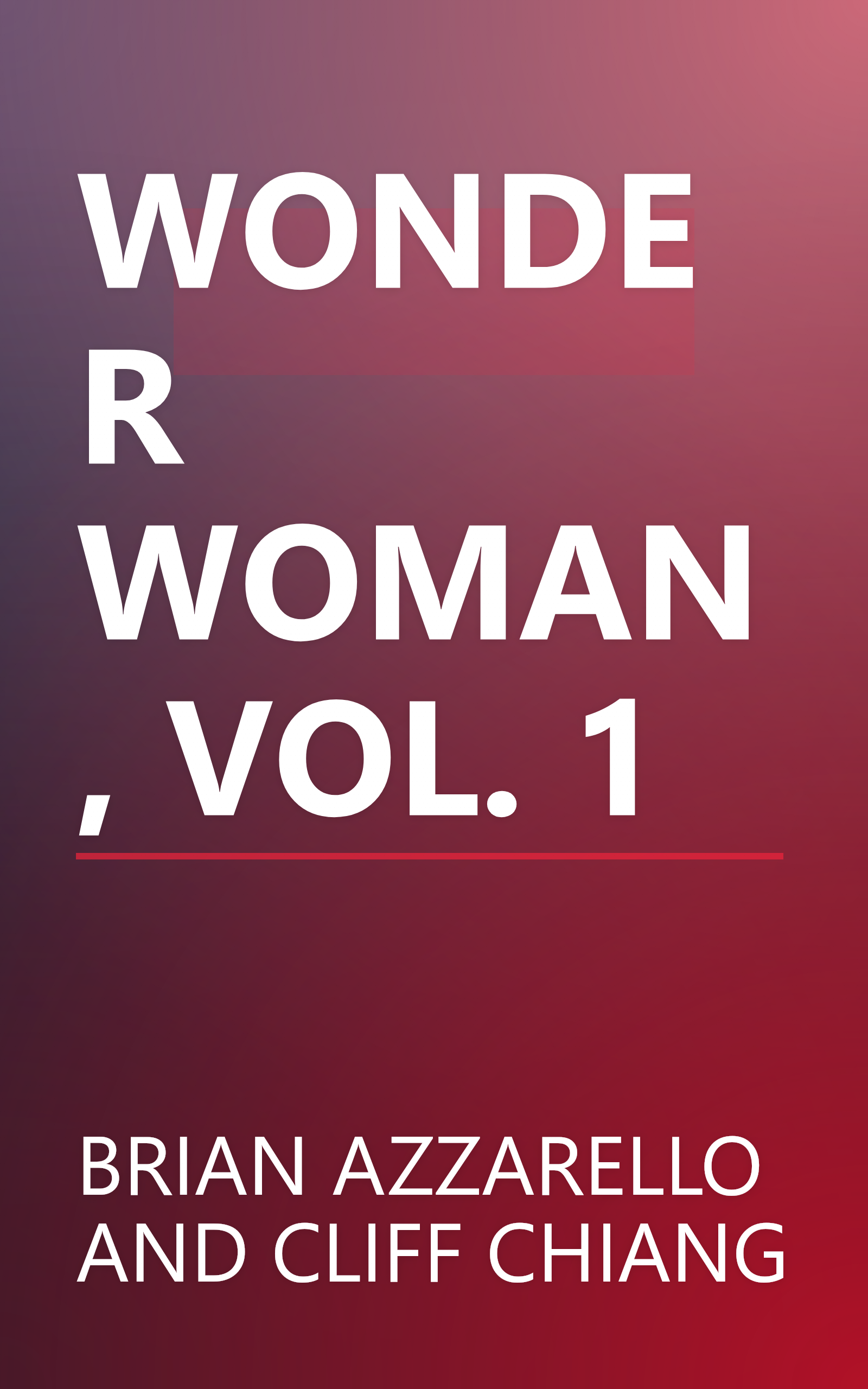WONDER WOMAN, VOL. 1 book cover