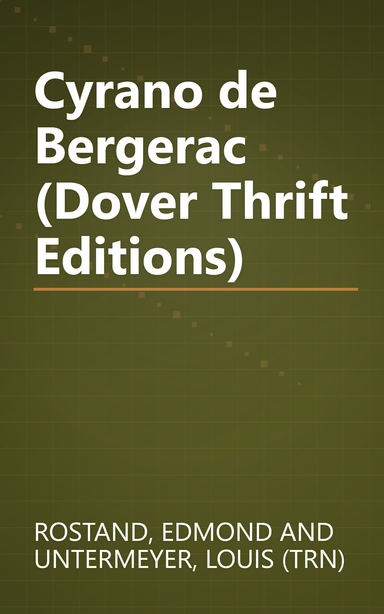 Cyrano de Bergerac (Dover Thrift Editions) book cover