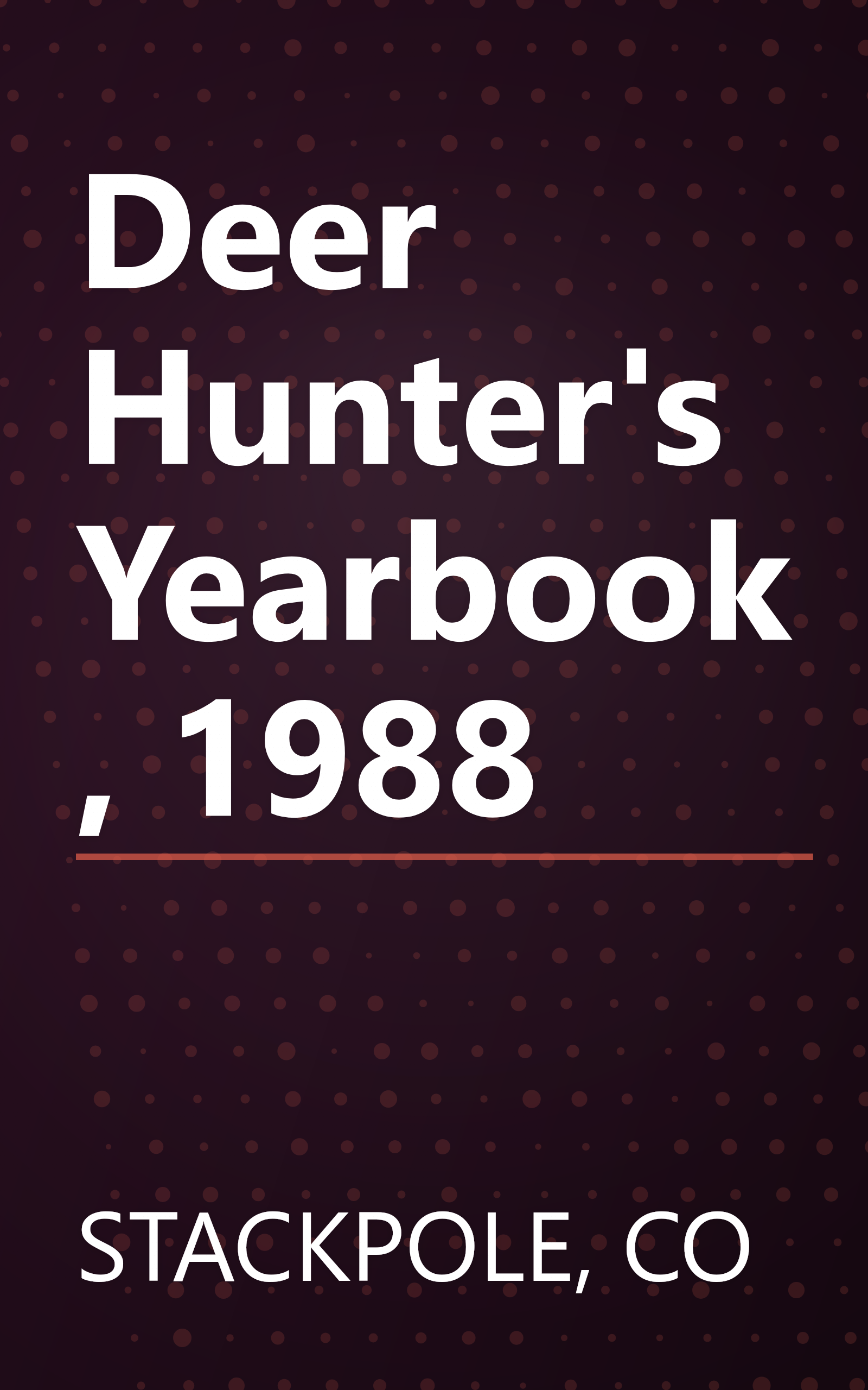 Deer Hunter's Yearbook, 1988 book cover