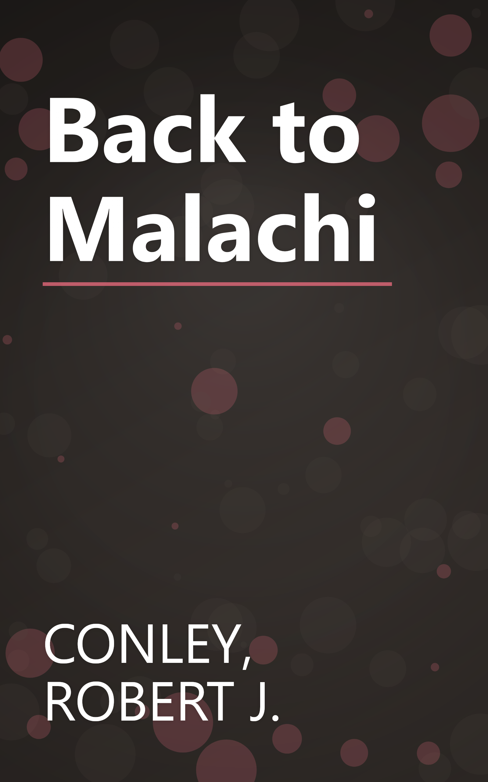 Back to Malachi book cover