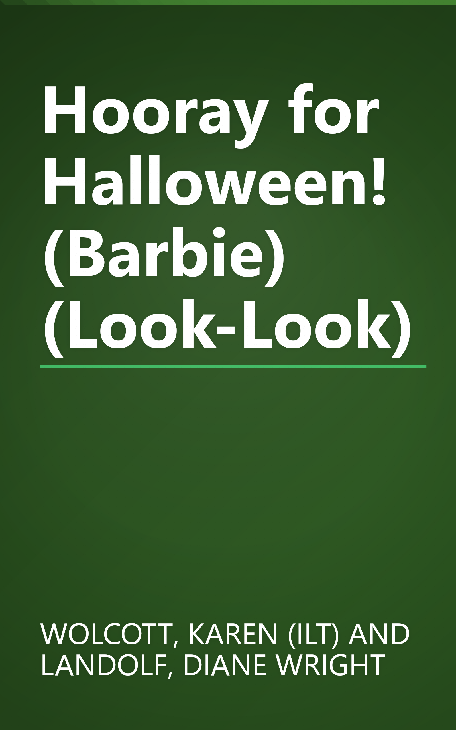 Hooray for Halloween! (Barbie) (Look-Look) book cover