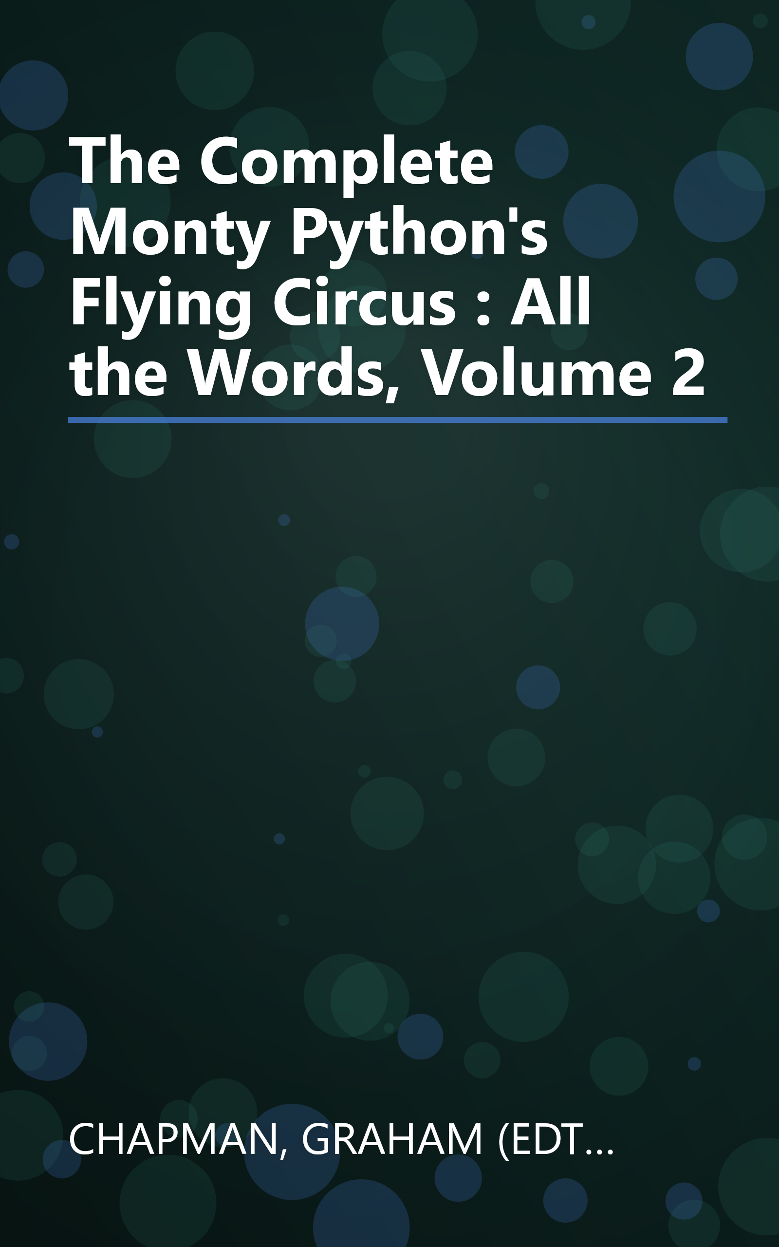 The Complete Monty Python's Flying Circus : All the Words, Volume 2 book cover