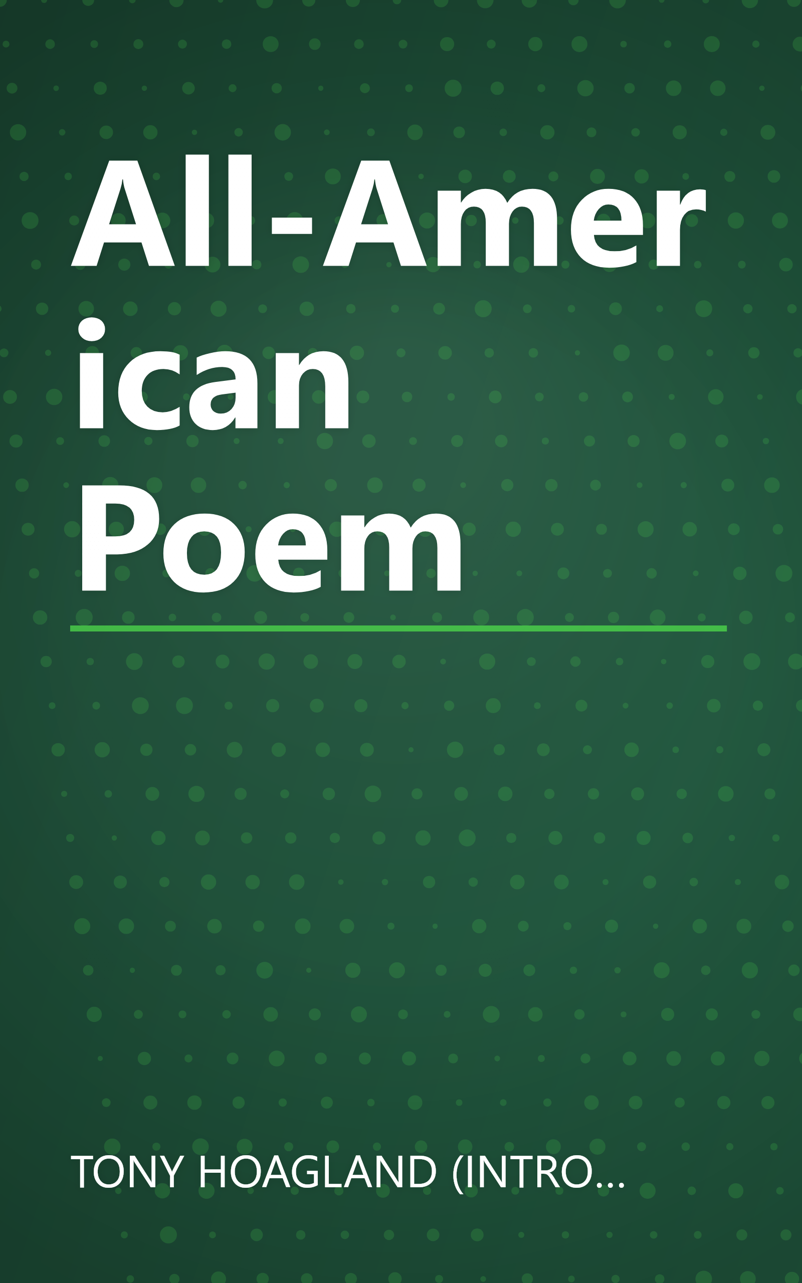 All-American Poem book cover