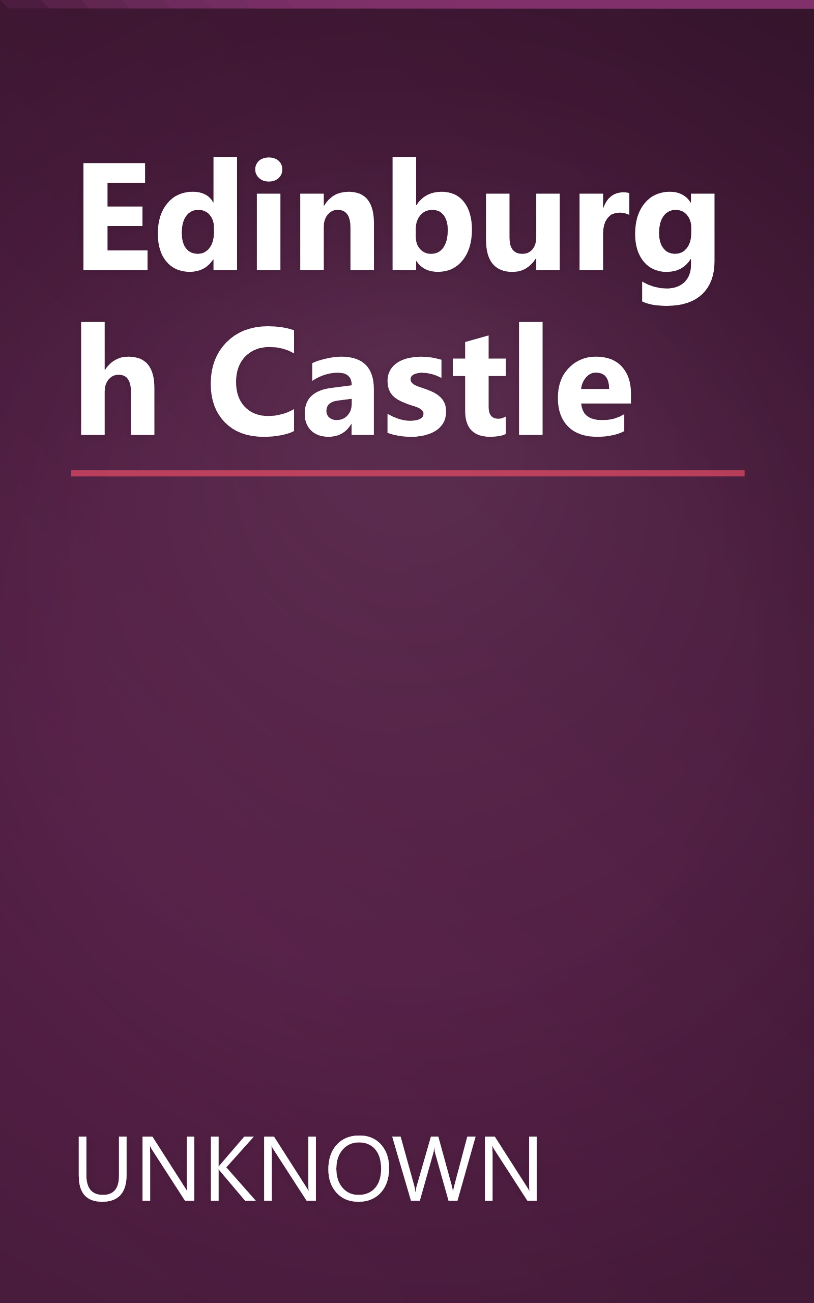 Edinburgh Castle book cover