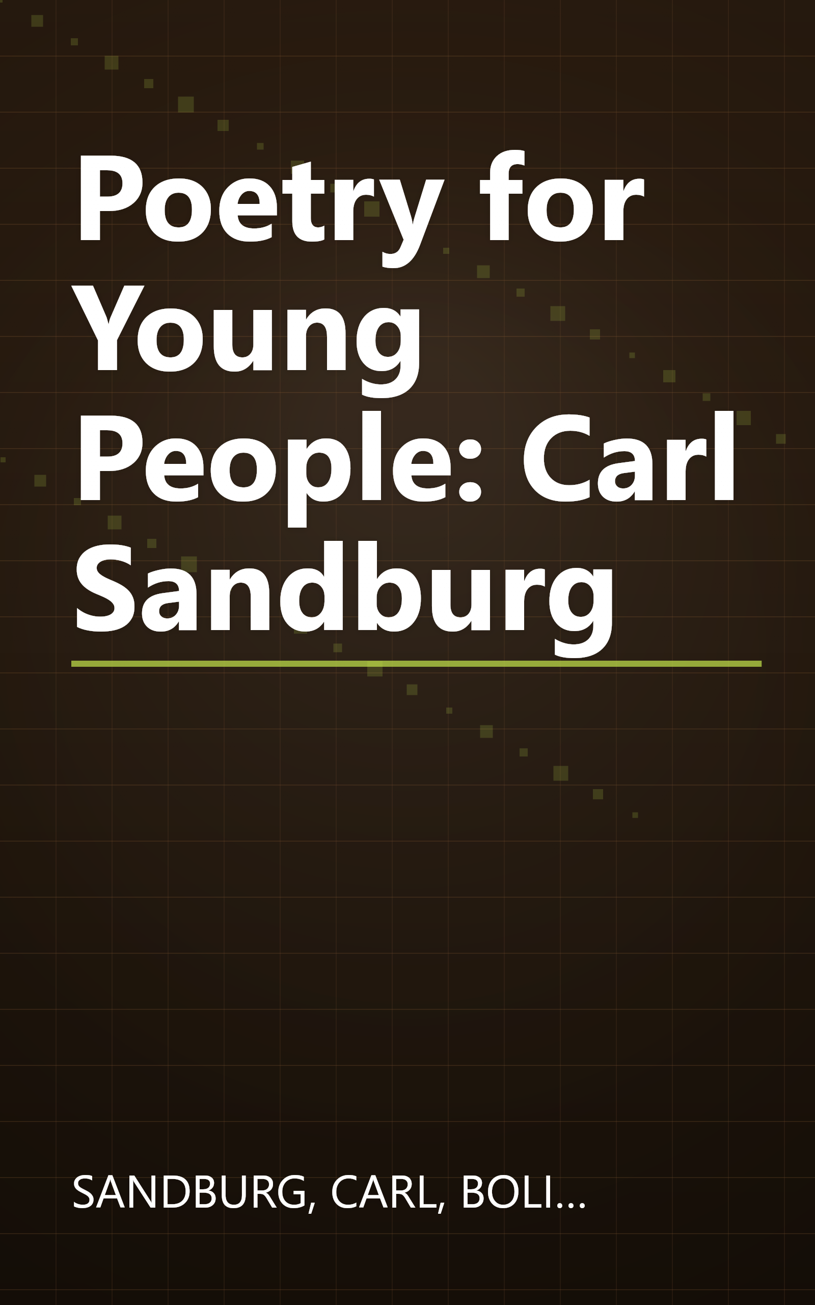 Poetry for Young People: Carl Sandburg book cover