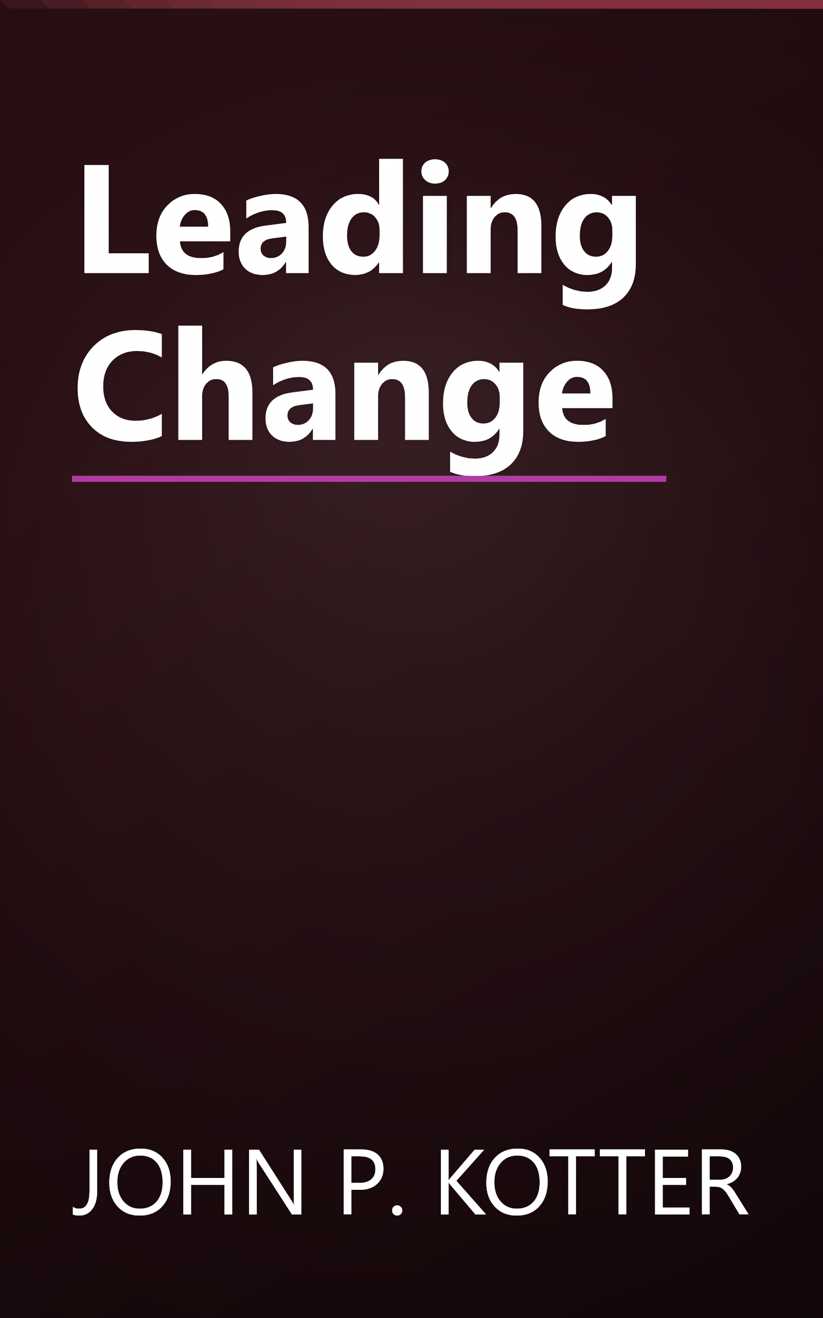Leading Change book cover