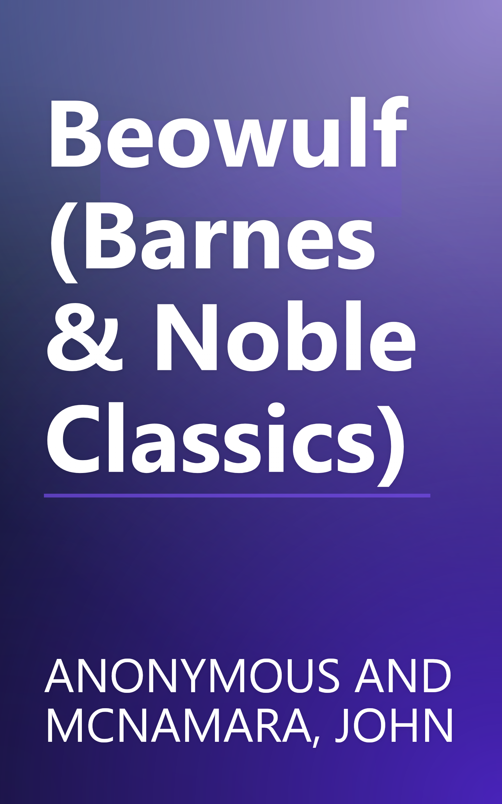 Beowulf (Barnes & Noble Classics) book cover