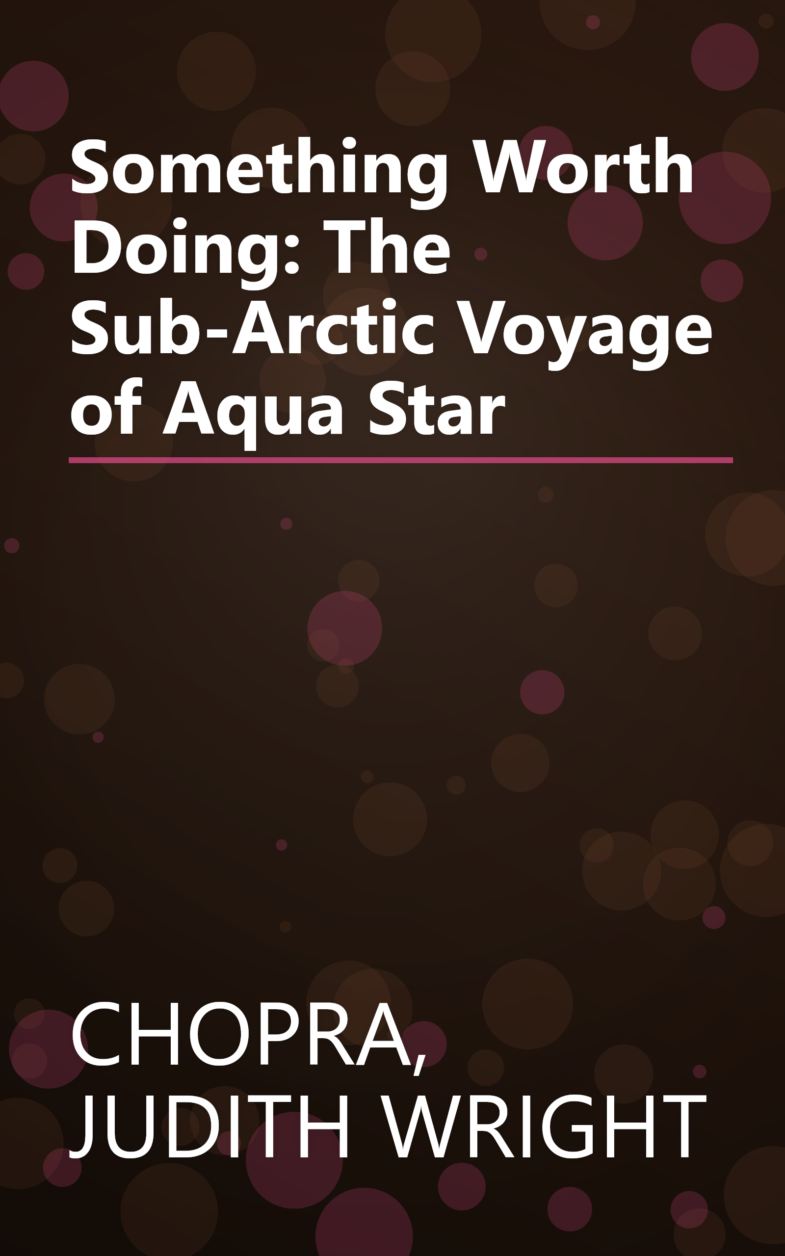 Something Worth Doing: The Sub-Arctic Voyage of Aqua Star book cover