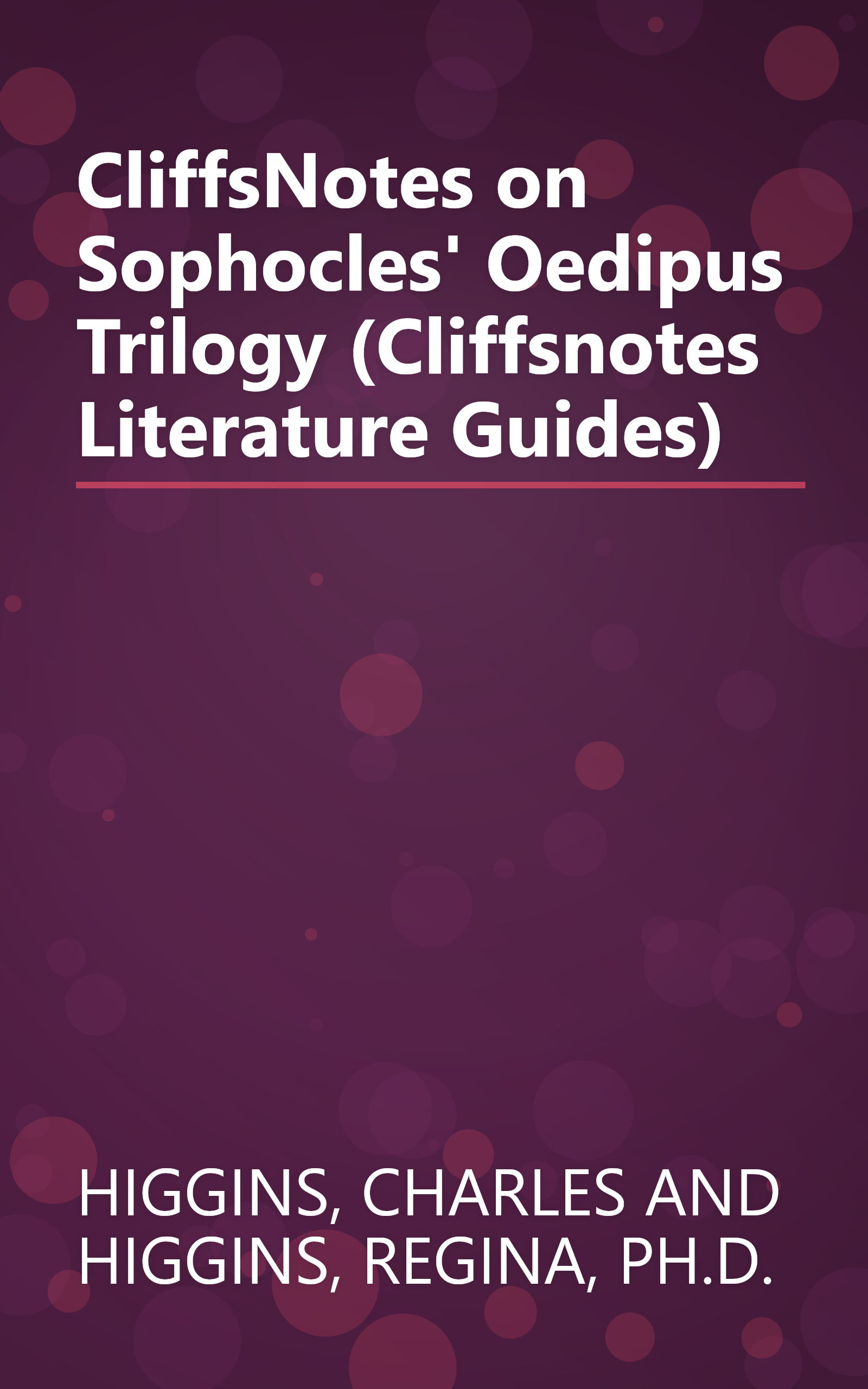 CliffsNotes on Sophocles' Oedipus Trilogy (Cliffsnotes Literature Guides) book cover