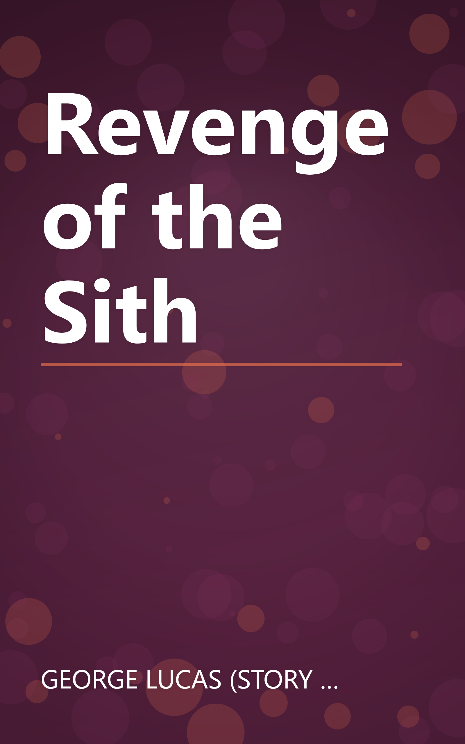 Revenge of the Sith book cover