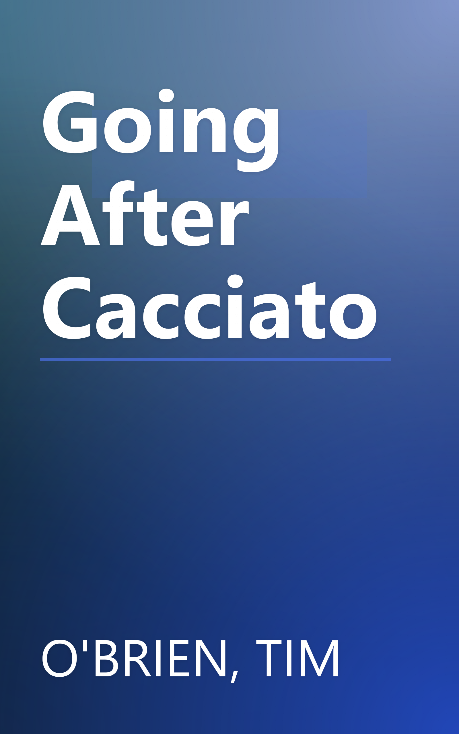 Going After Cacciato book cover