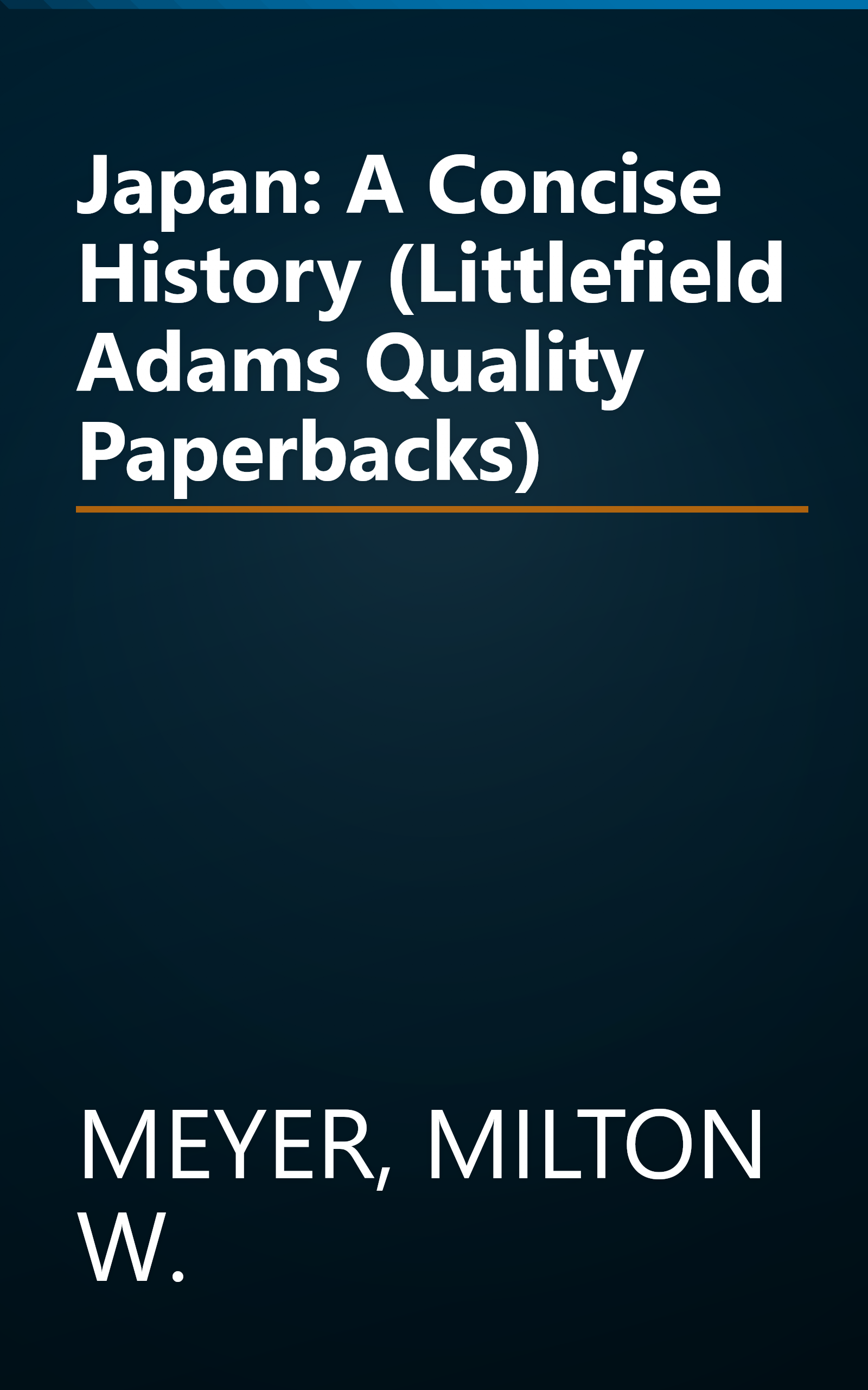 Japan: A Concise History (Littlefield Adams Quality Paperbacks) book cover