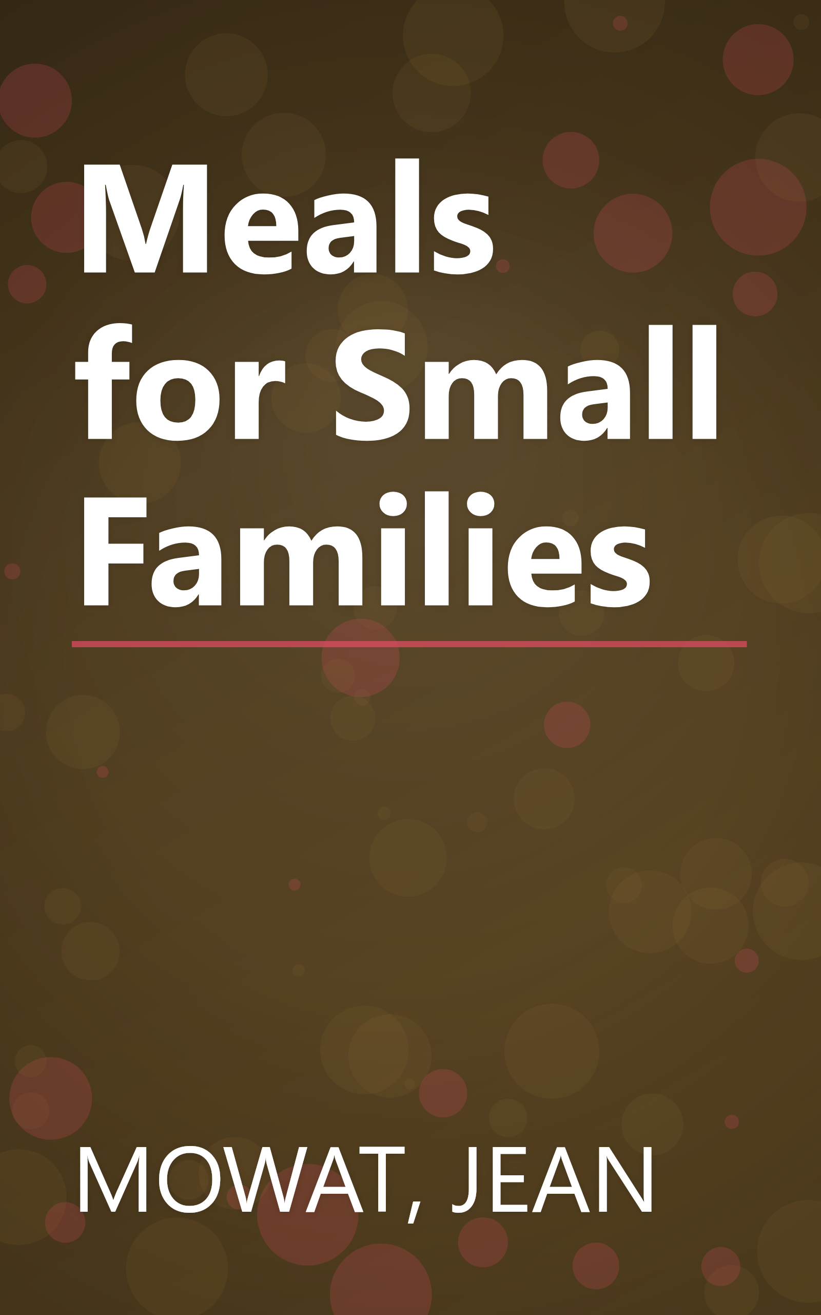 Meals for Small Families book cover