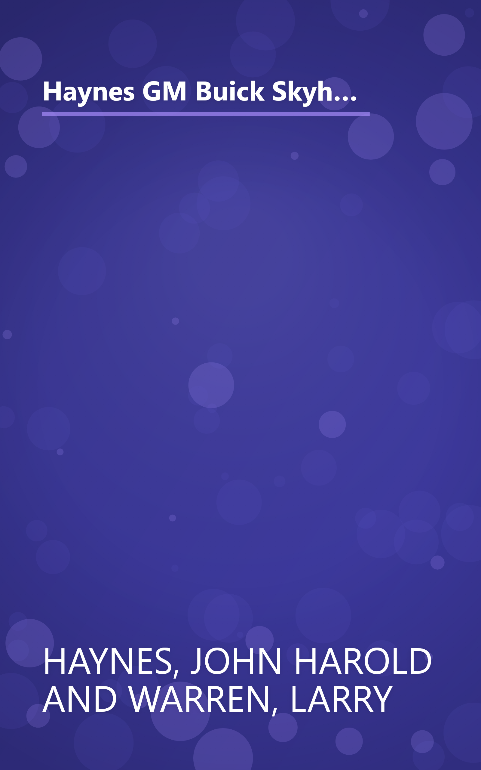 Haynes GM Buick Skyhawk, Cadillac Cimarron, Chevrolet Cavalier, Oldsmobile Firenza, Pontiac J2000 and Sunbird for 1982-1994 Repair Manual (38015) book cover